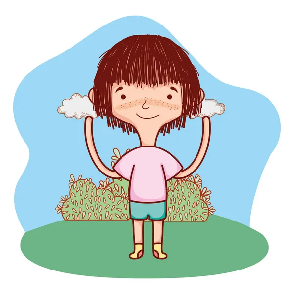 Girl feed chickens — Stock Vector © mezzoart1 #13266651