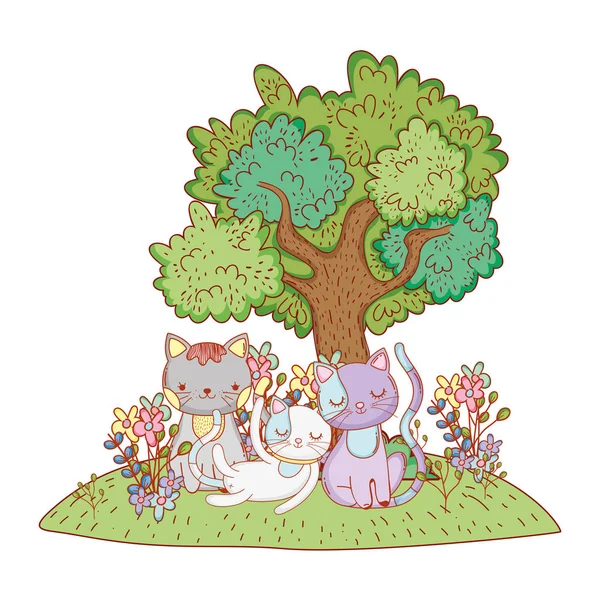 Cat outdoors cartoon Stock Vector Image by ©stockgiu #247728372