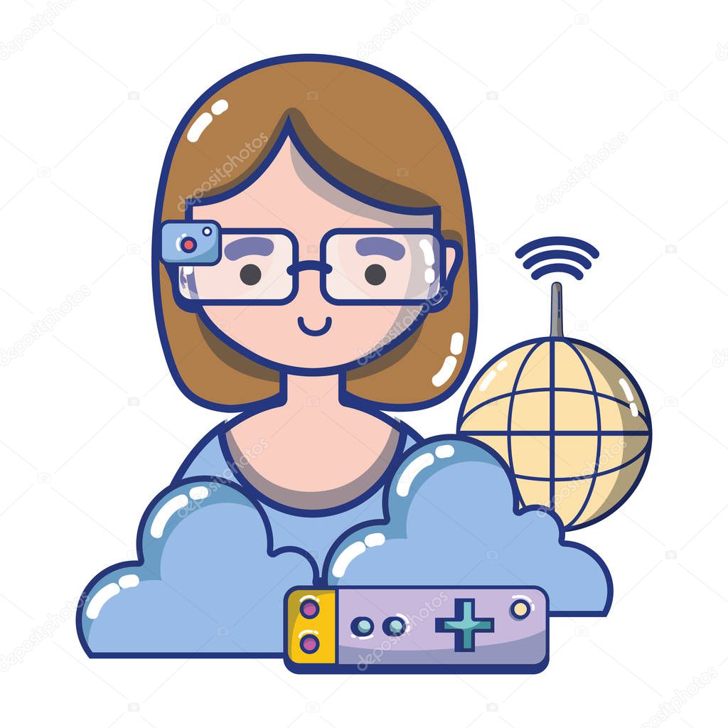 FPV gafas tecnología dibujos animados 2022