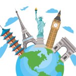 World Famous Landmarks Stock Vector Image by ©LanaN. #9221035