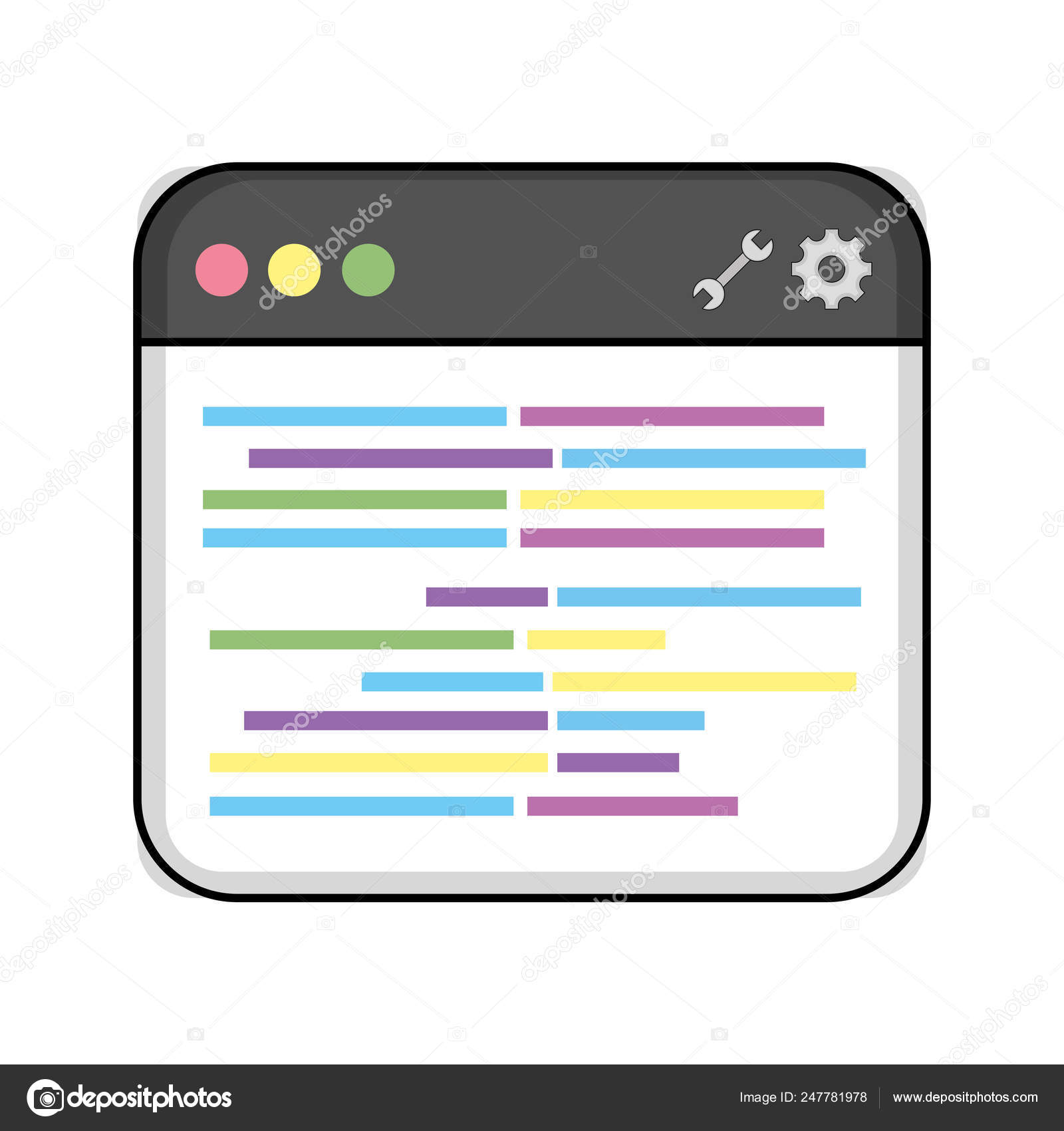 Technology computing window cartoon Stock Vector by ©stockgiu 247781978