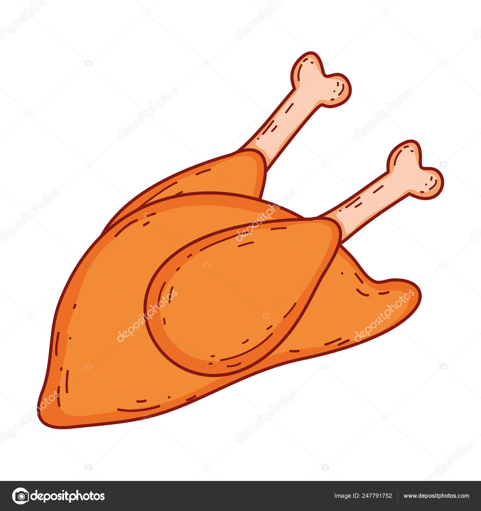Cooked Chicken Cartoon