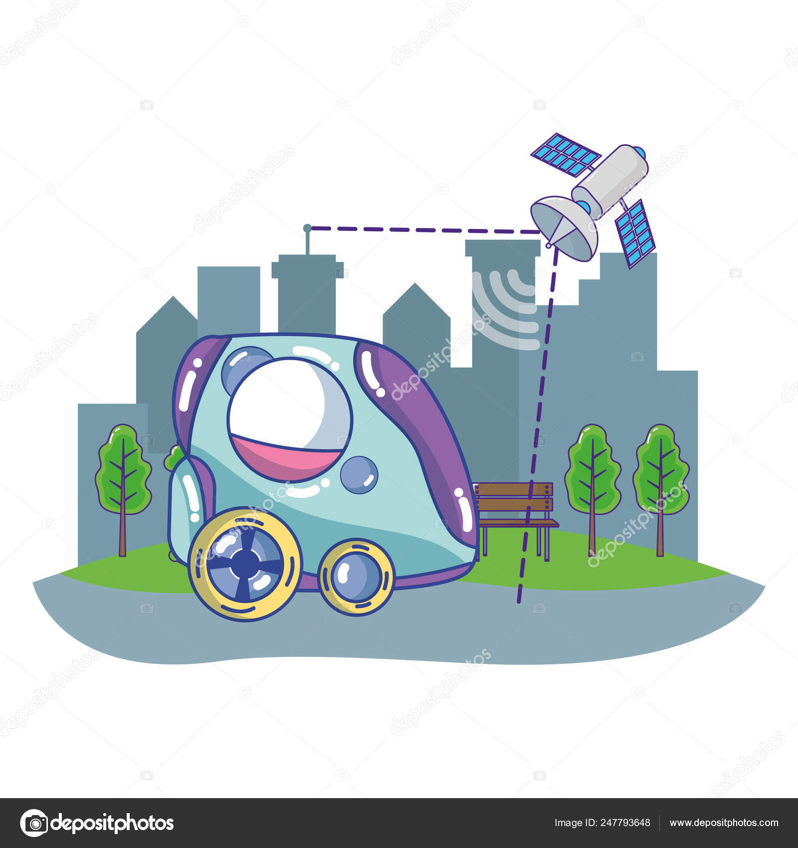 Futuro concepto de dibujos animados Vector de stock #247793648 de ©stockgiu