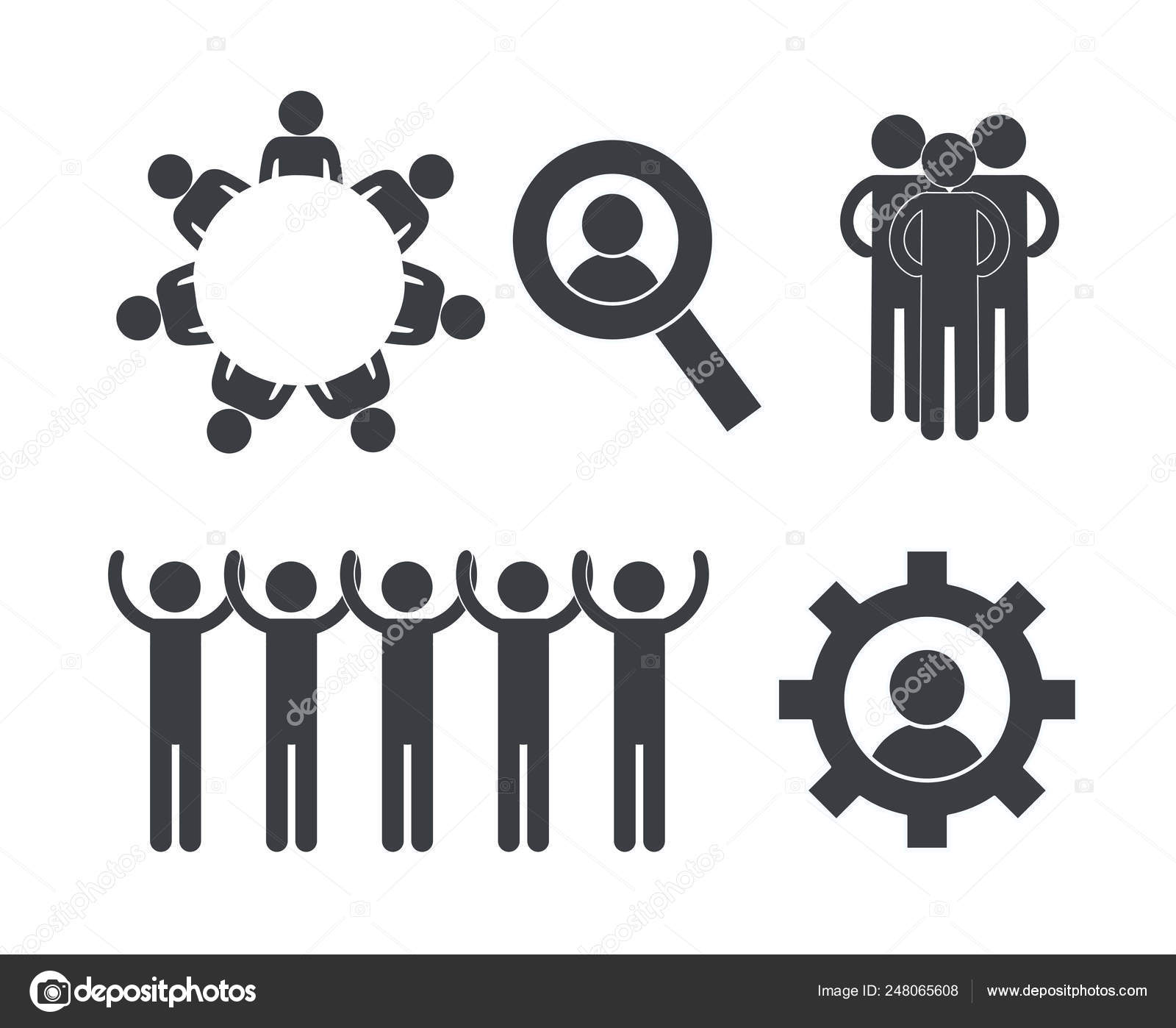 Set pictogram people group community Stock Vector by ©stockgiu 248065608