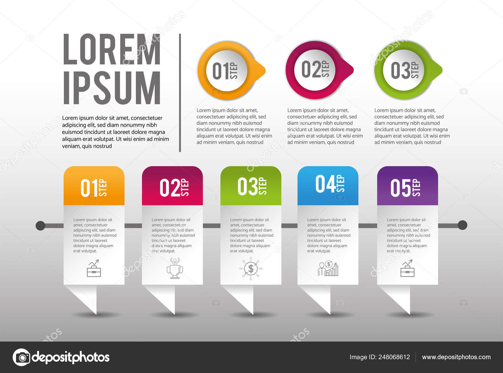 Business infographic data strategy plan Stock Vector Image by ©stockgiu ...