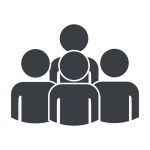 Teamwork People Group of five Logo. Vector graphic design Stock Vector ...