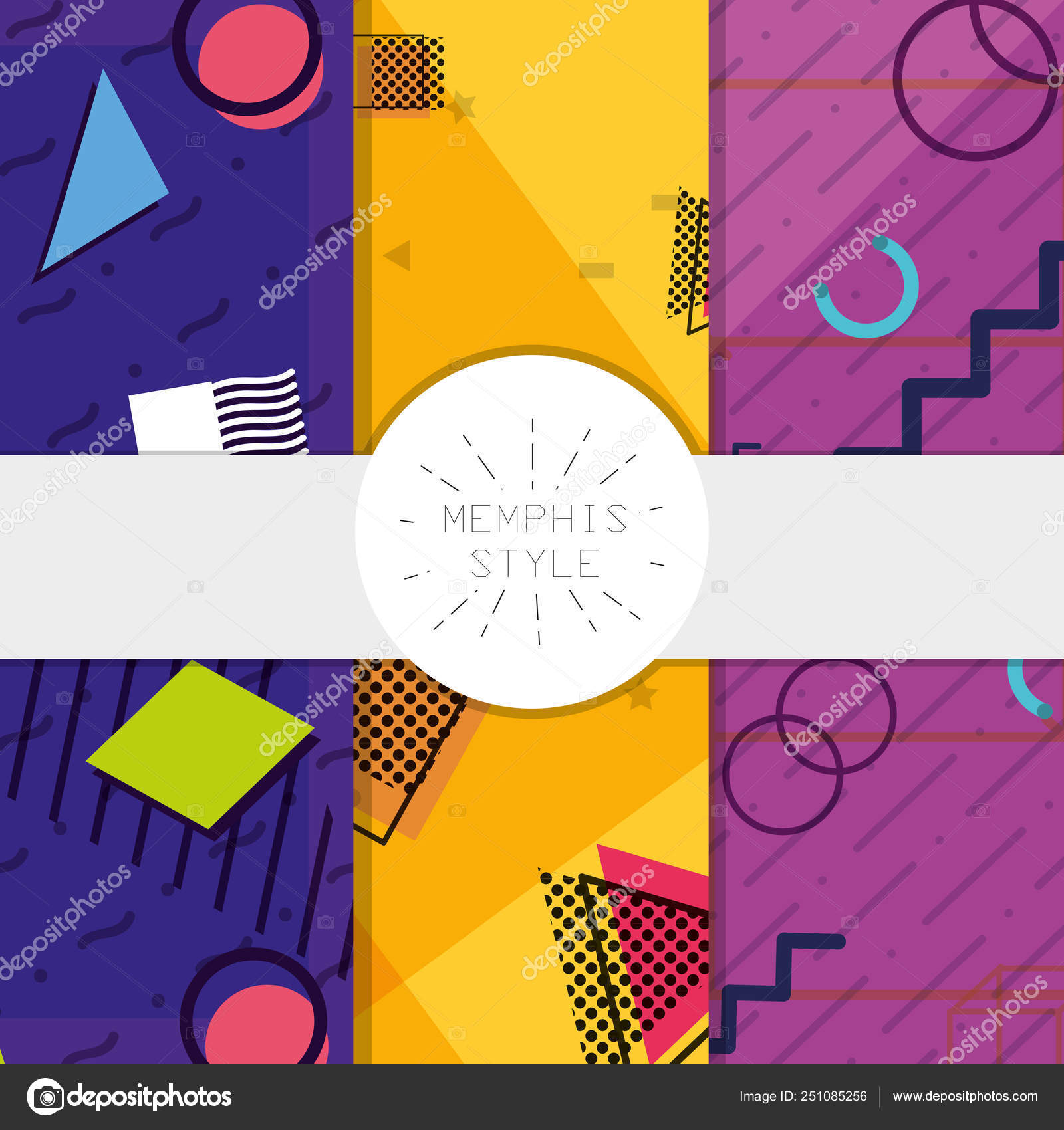 Memphis Style Abstract Template Pattern Background Theme Vector ...