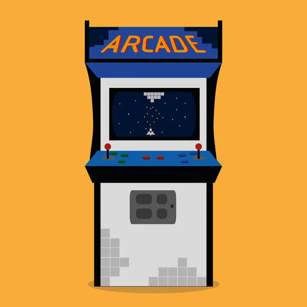 Simple line drawn vintage game arcade cabinet icon isolated ...