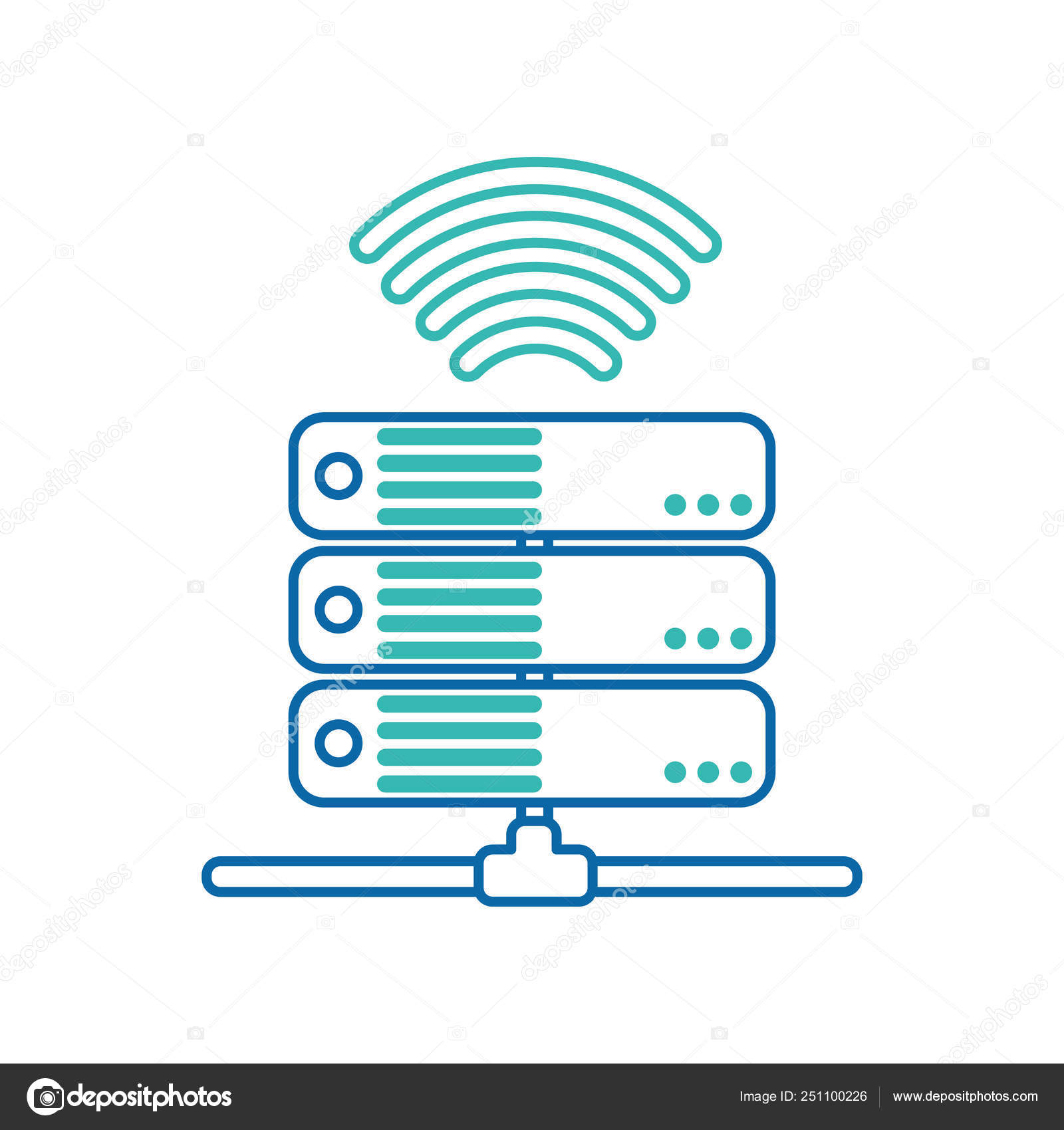 Web Hosting Data Center Base Theme Isolated Design Vector Illustration Stock Vector by ©stockgiu ...
