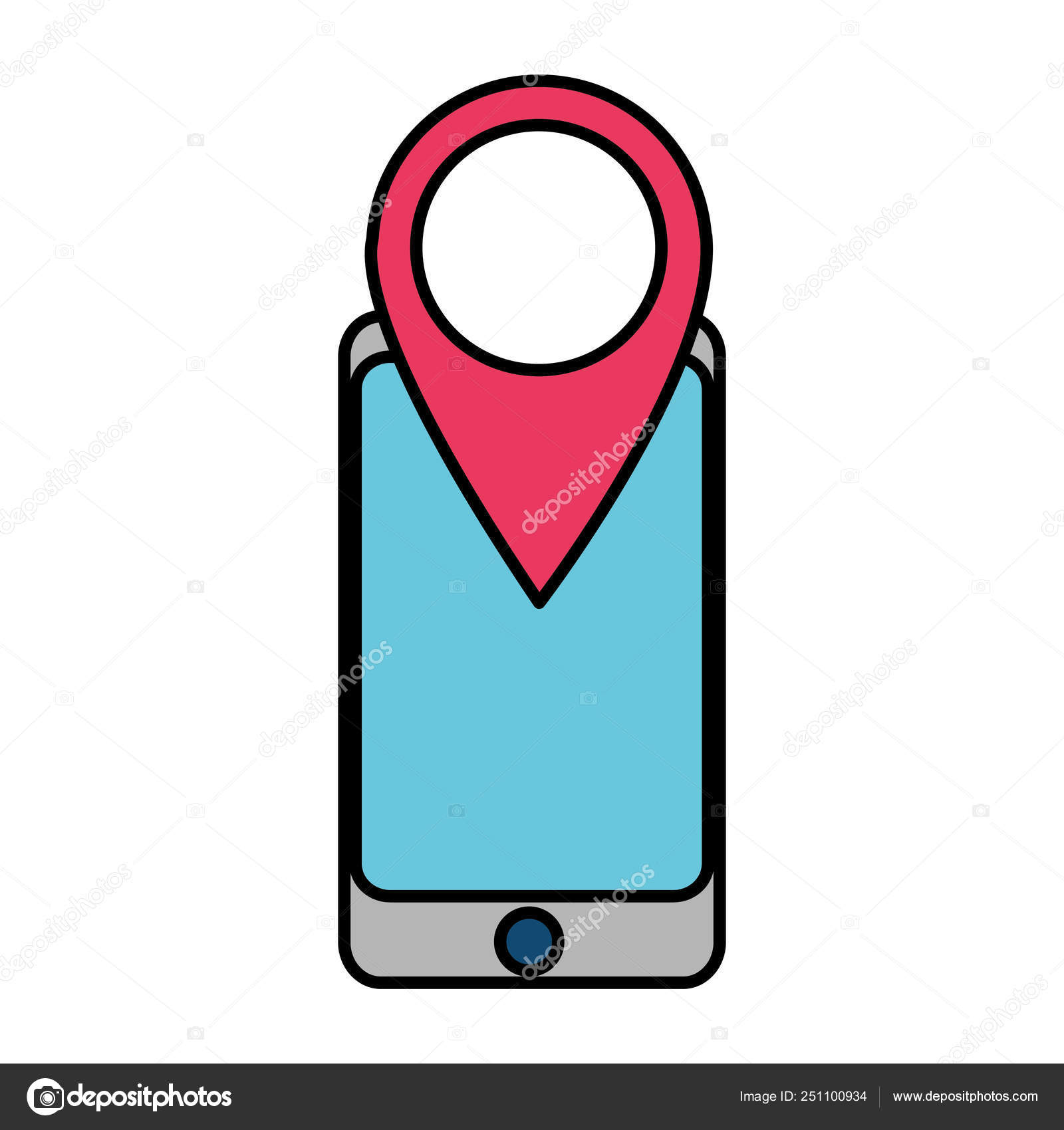 Smartphone and gps design Stock Vector Image by ©stockgiu #251100934