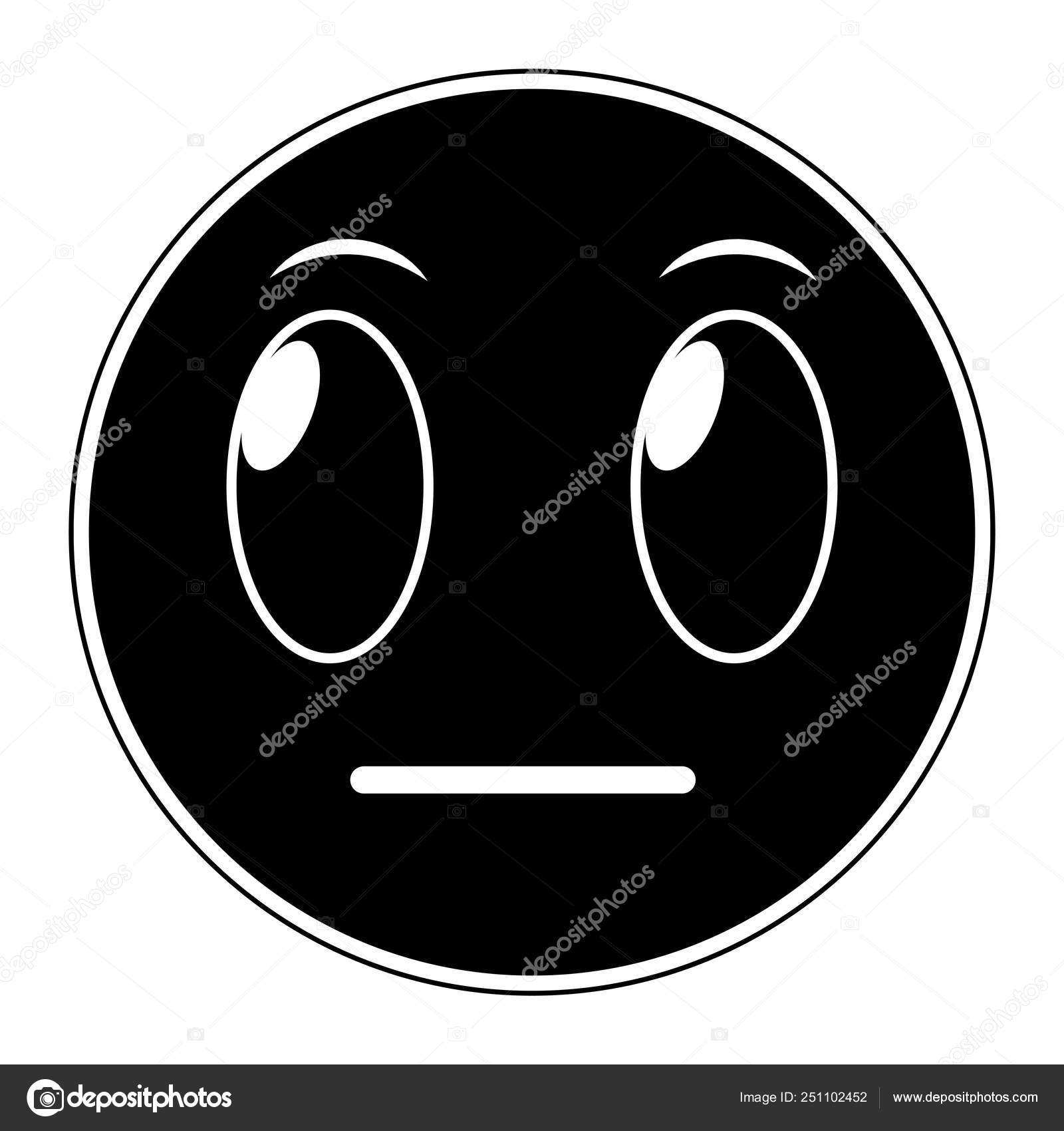 Silhouette Knowing Face Gesture Symbol Expression Vector Illustration ...