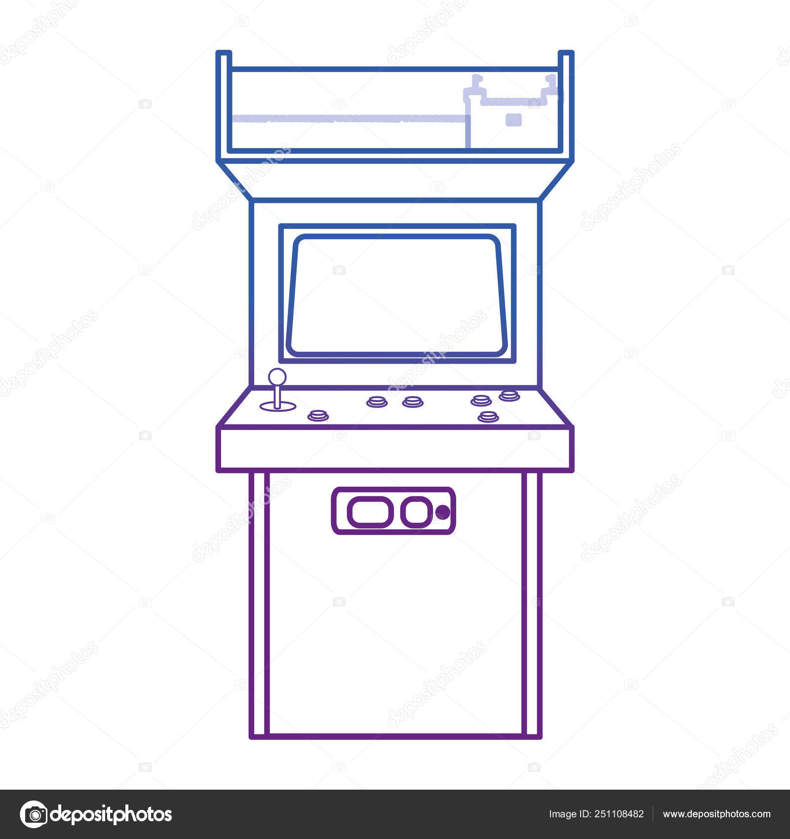 Arcade machine design Stock Vector by ©stockgiu 251108482