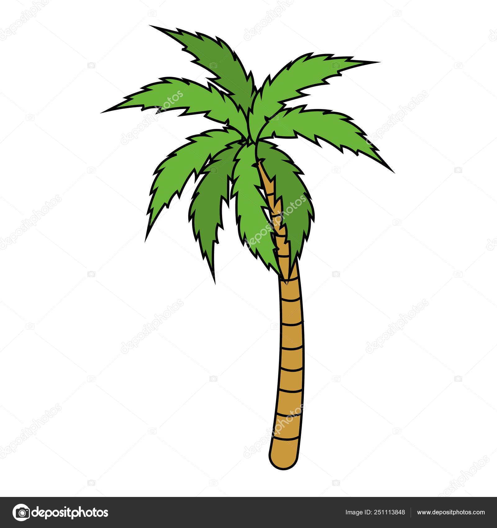 Isolated palm tree design Stock Vector by ©stockgiu 251113848