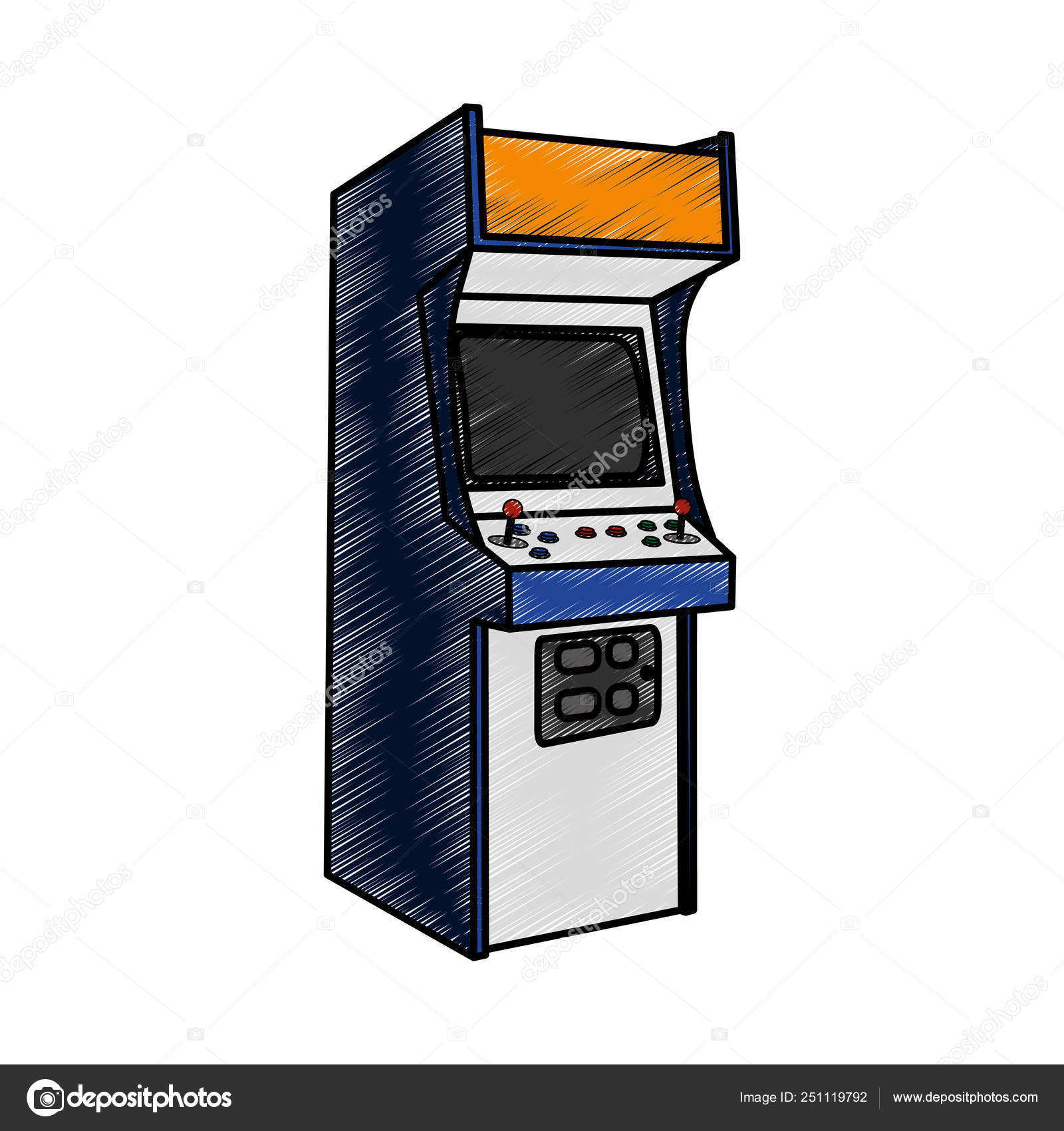 Arcade machine design Stock Vector by ©stockgiu 251119792