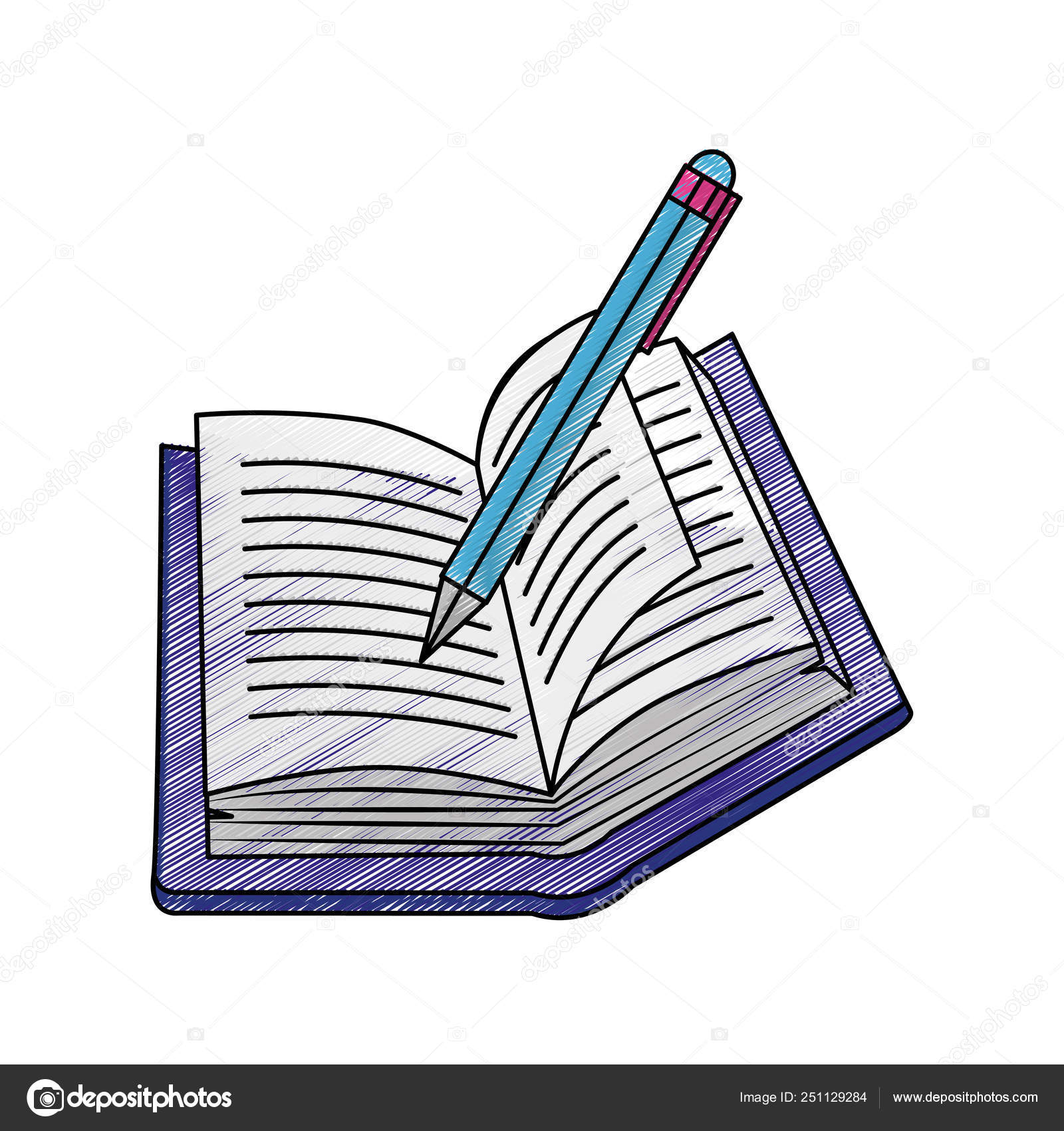 Book and pen design Stock Vector Image by ©stockgiu #251129284
