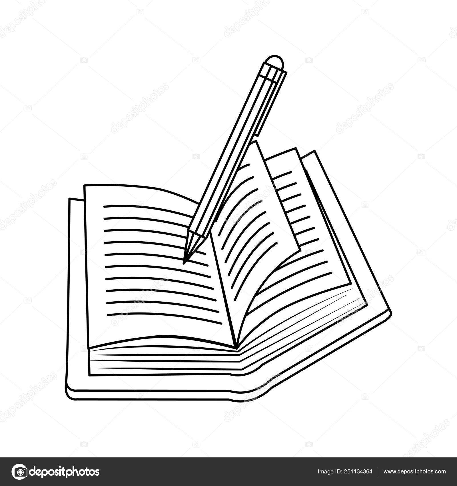 Book and pen design Stock Vector by ©stockgiu 251134364