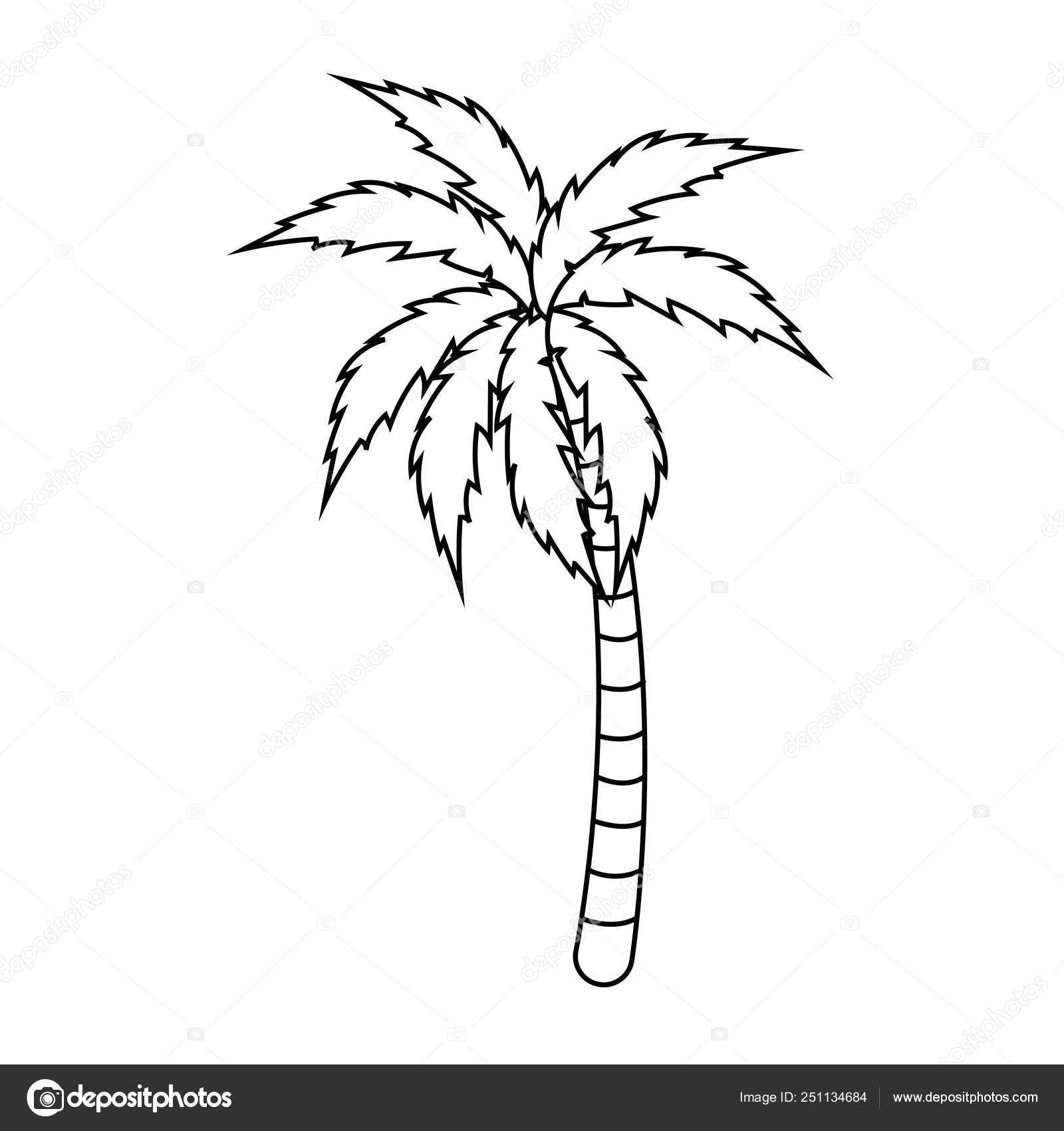 Isolated palm tree design Stock Vector Image by ©stockgiu #251134684
