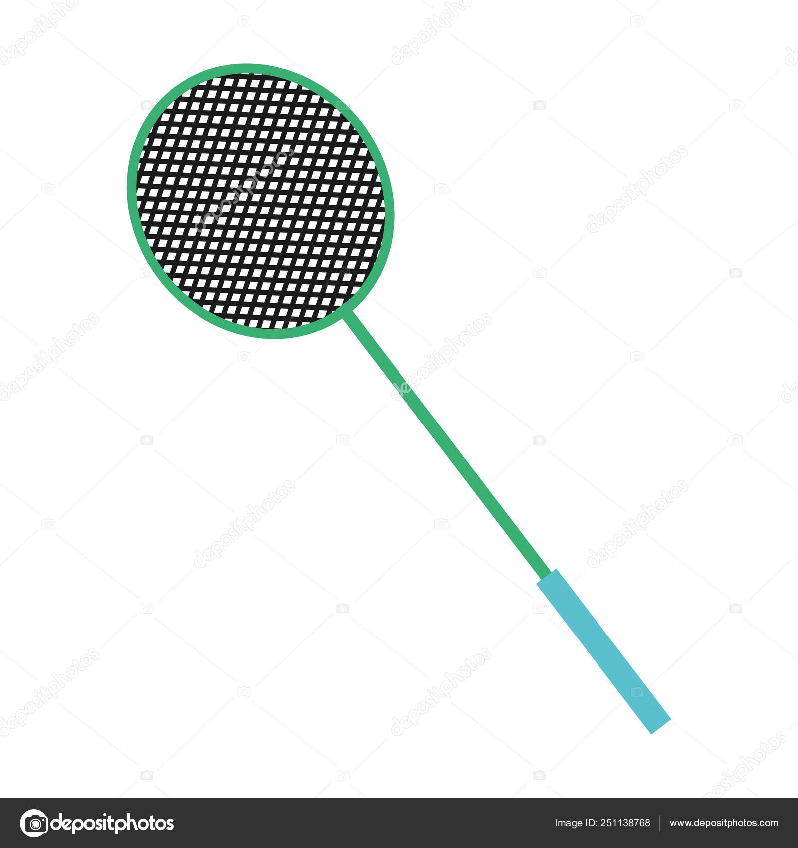 Badminton racket design Stock Vector Image by ©stockgiu #251138768