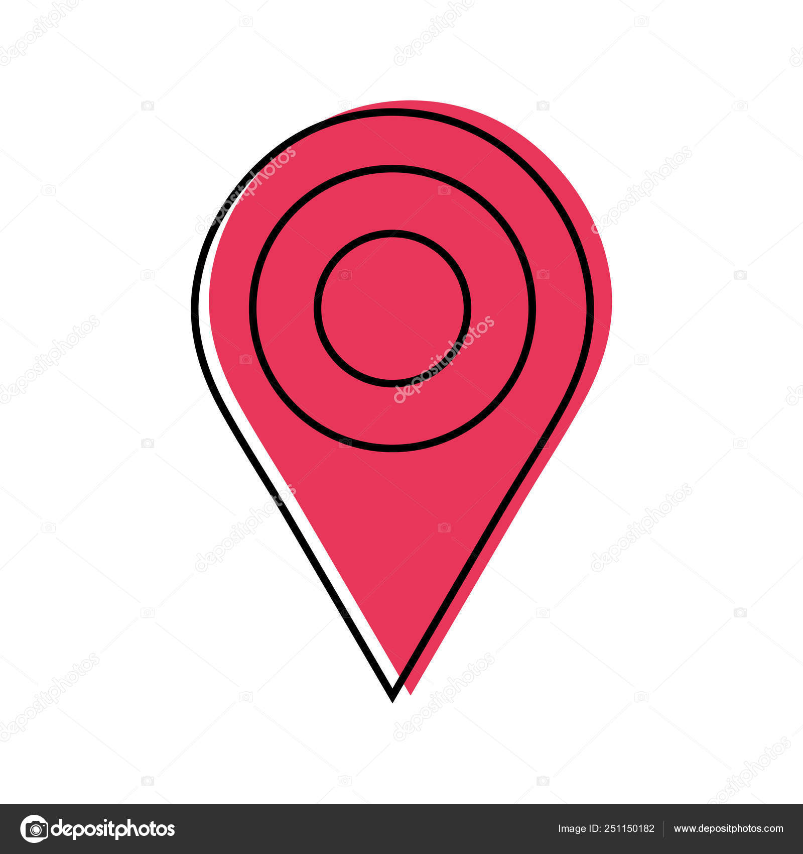 Color location symbol to destination explore travel Stock Vector Image ...