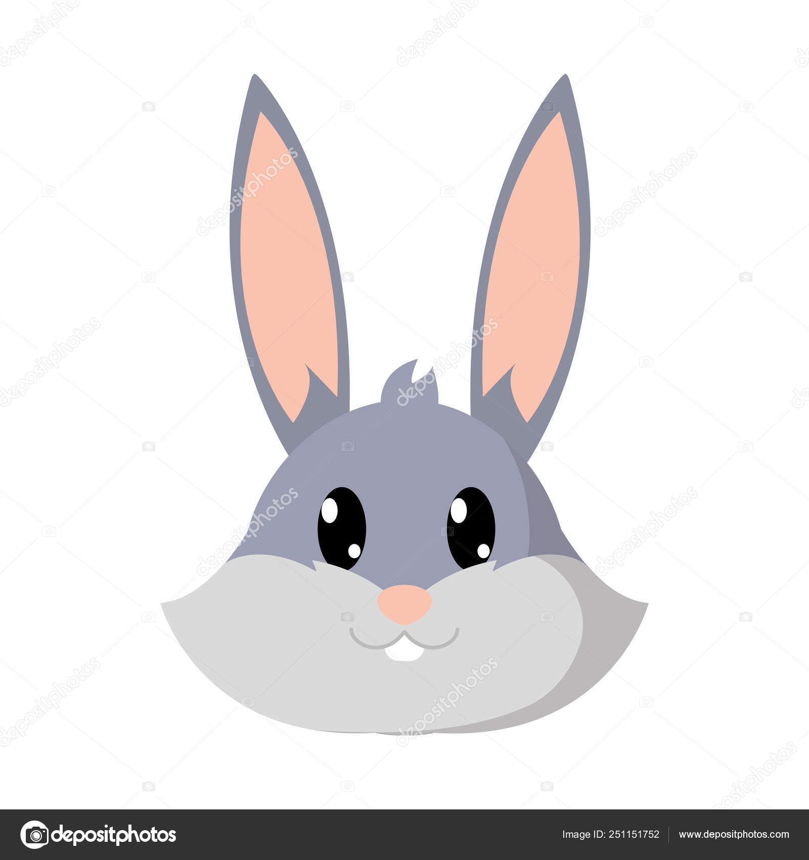 Cartoon Rabbit Head