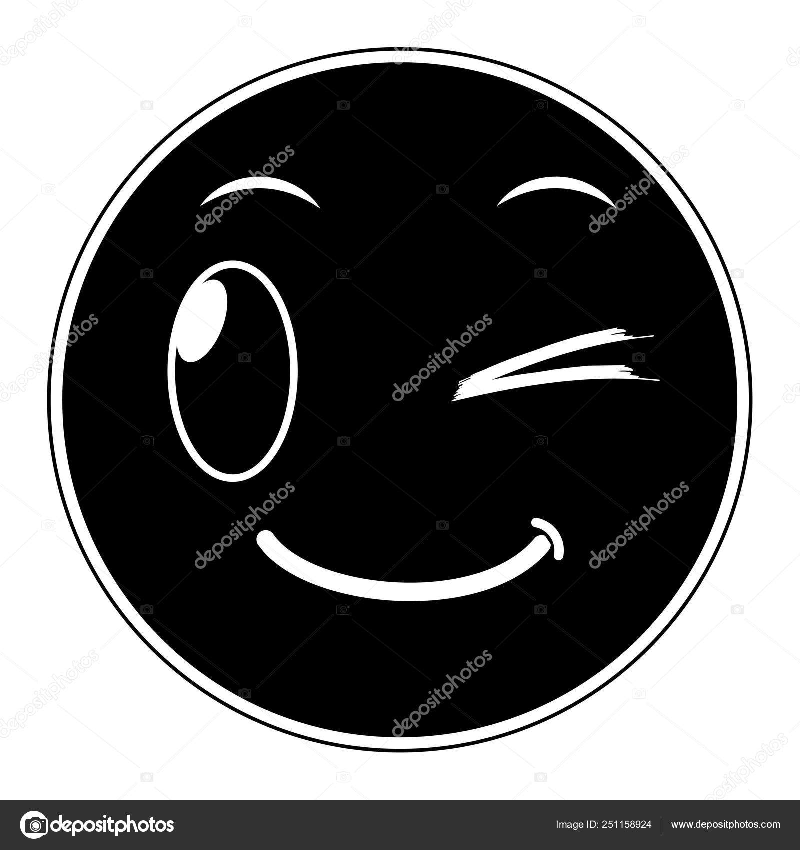 Silhouette good face gesture emoji expression Stock Vector by ©stockgiu ...