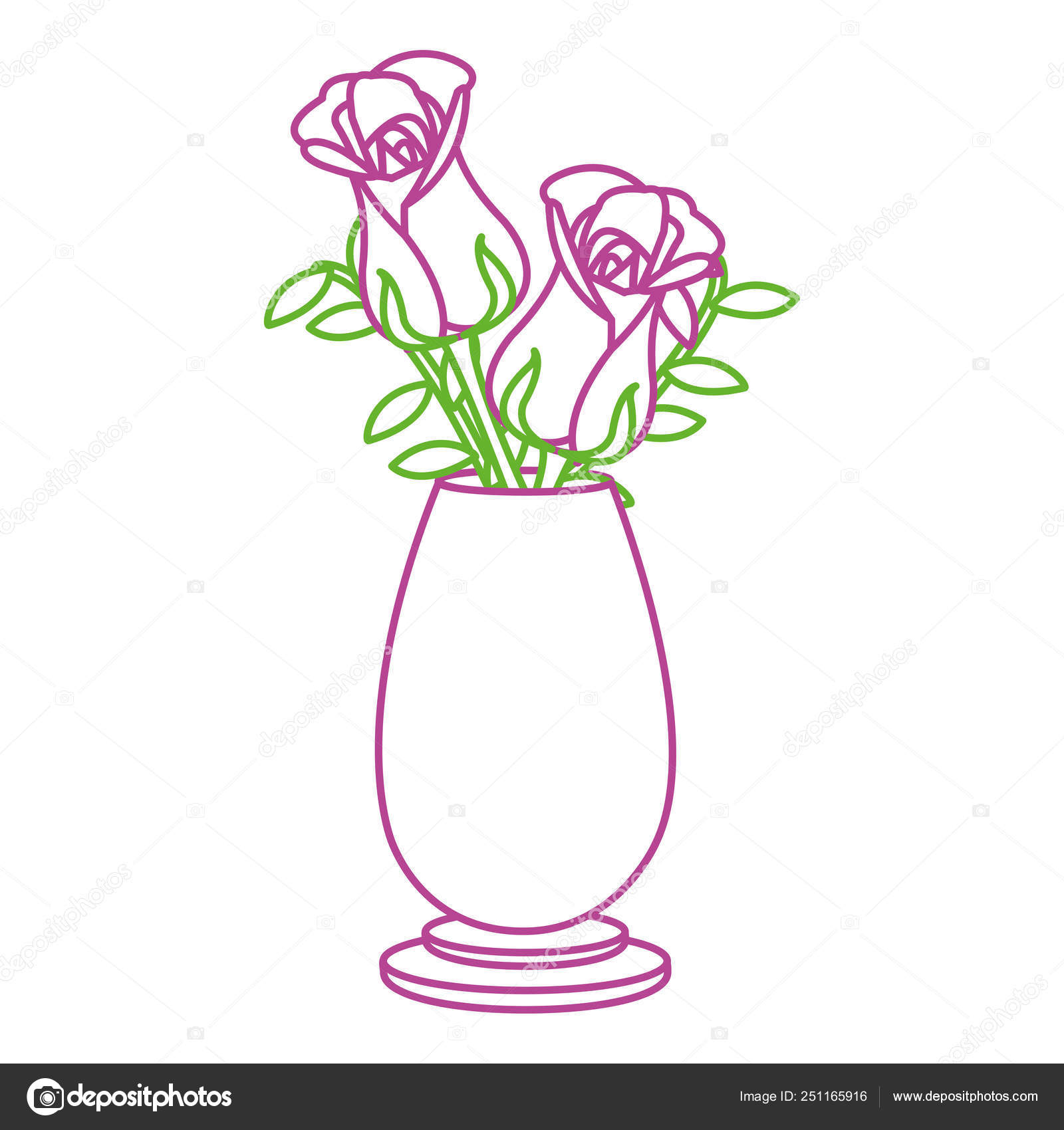 Rose decoration design Stock Vector by ©stockgiu 251165916