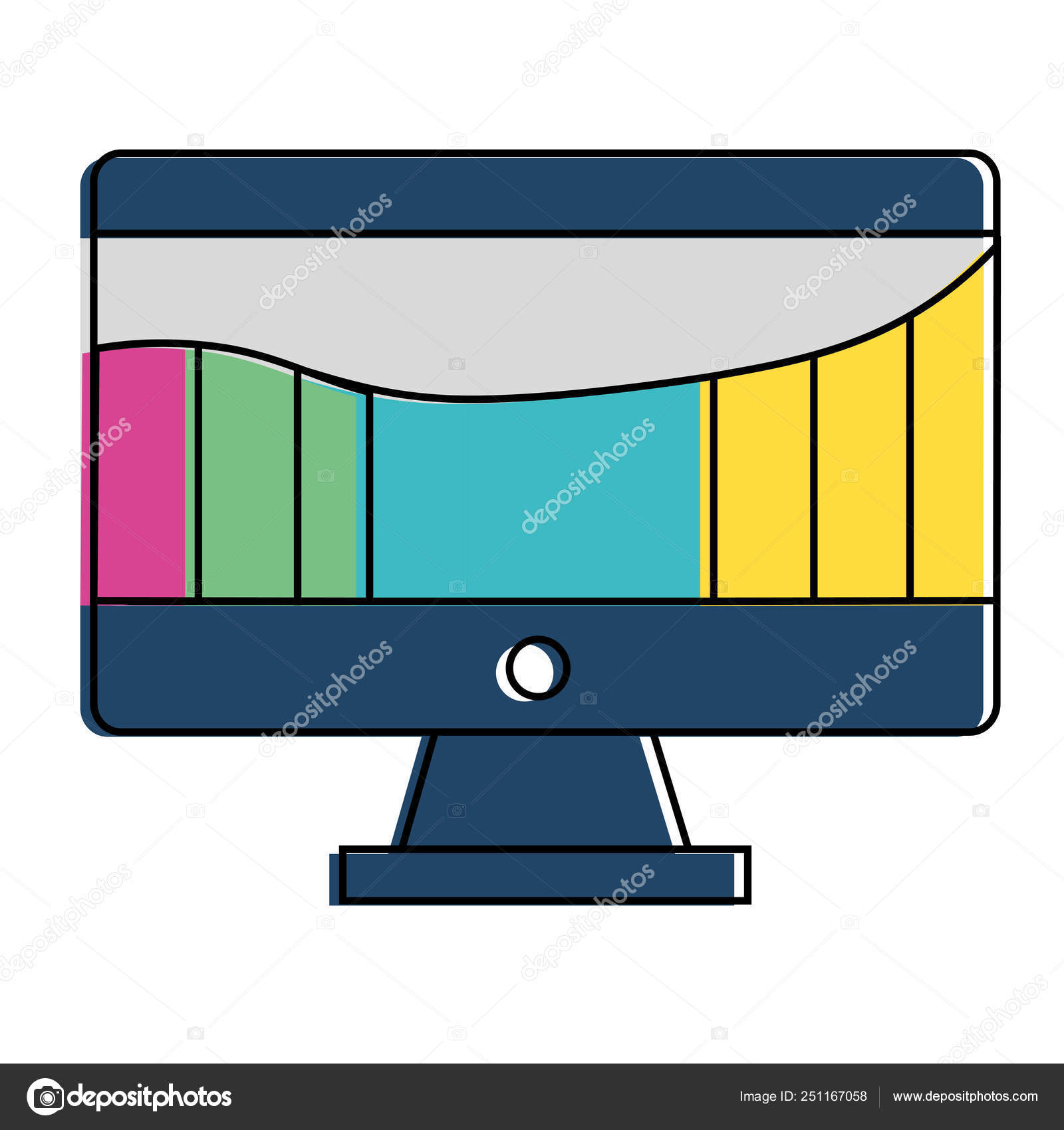 Computer and infographic design Stock Vector Image by ©stockgiu #251167058