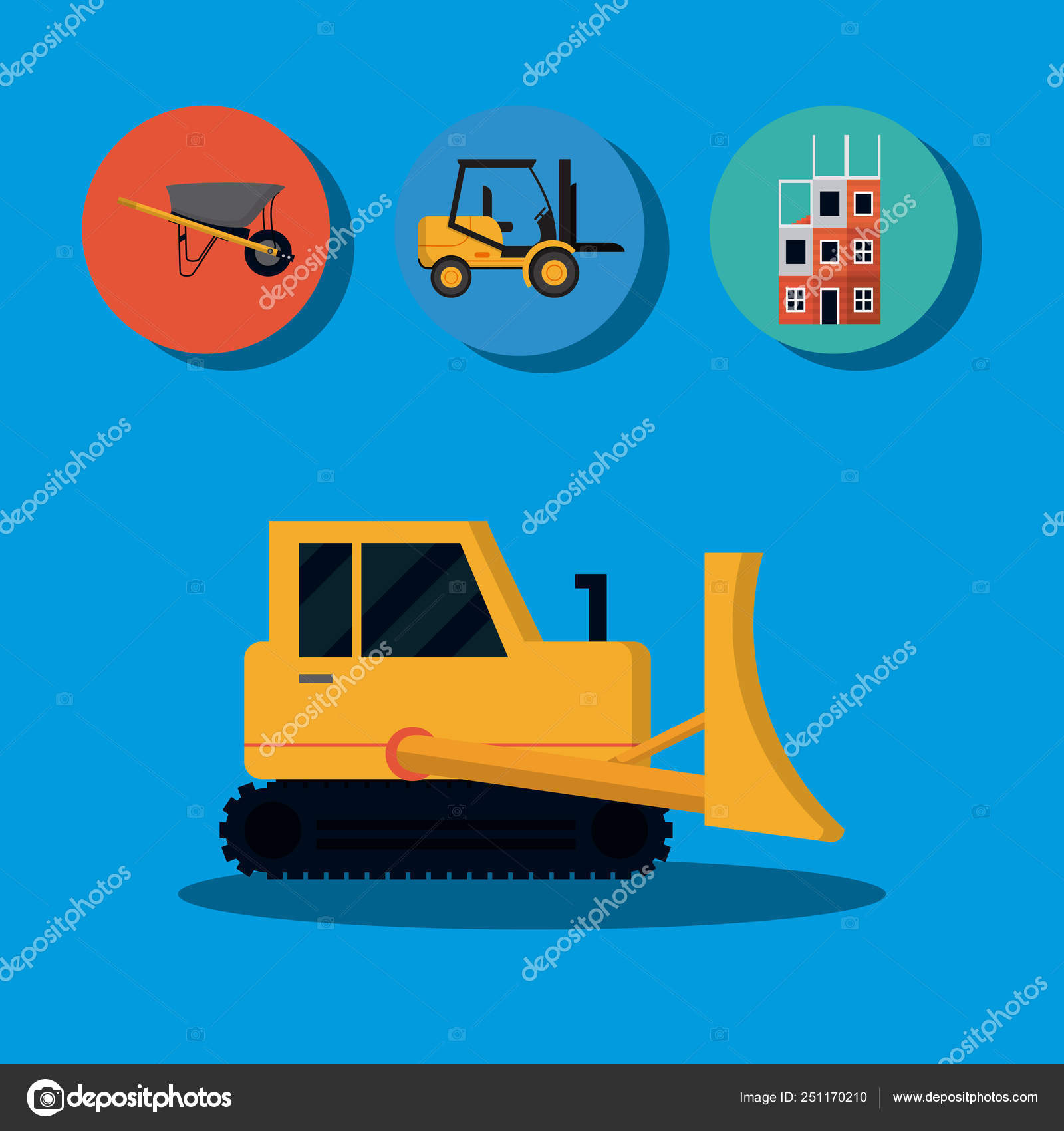 Construction Element Icons Vector Illustration Graphic Design Stock ...