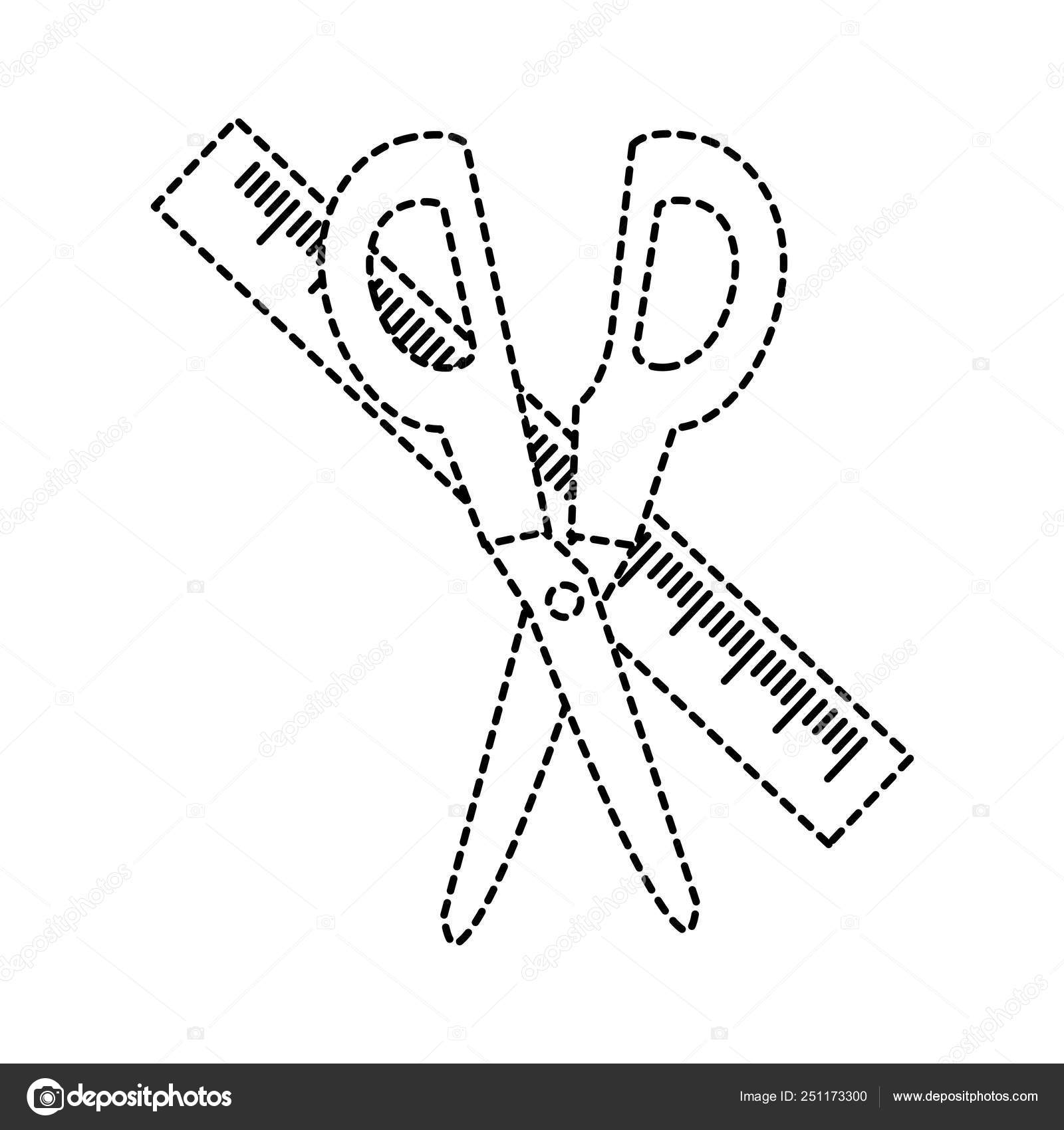 Scissor and ruler design Stock Vector by ©stockgiu 251173300