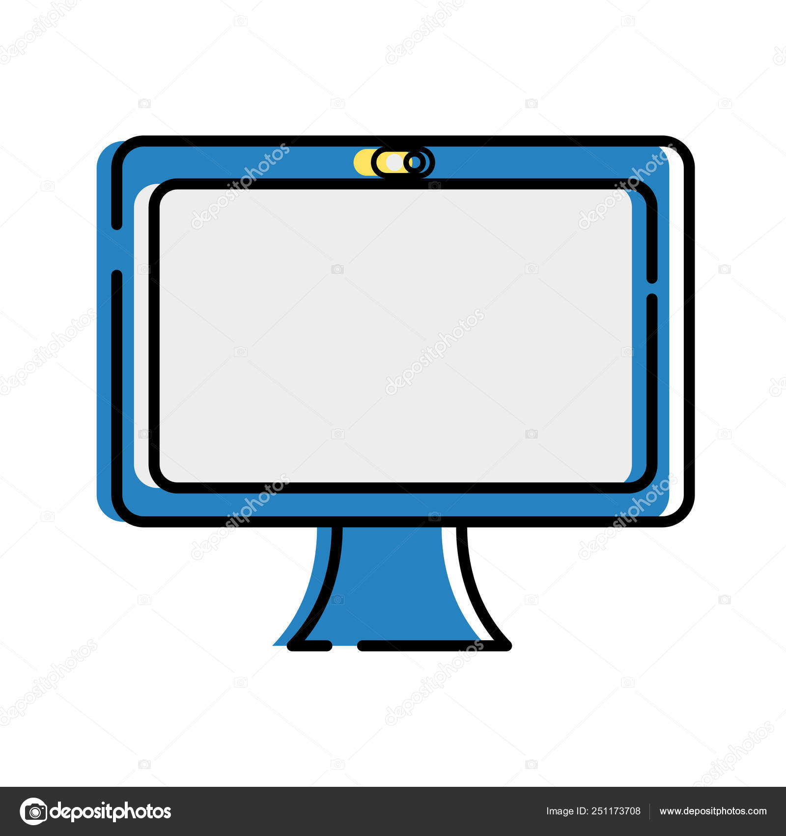Moved color electronic screen computer technology object Stock Vector ...