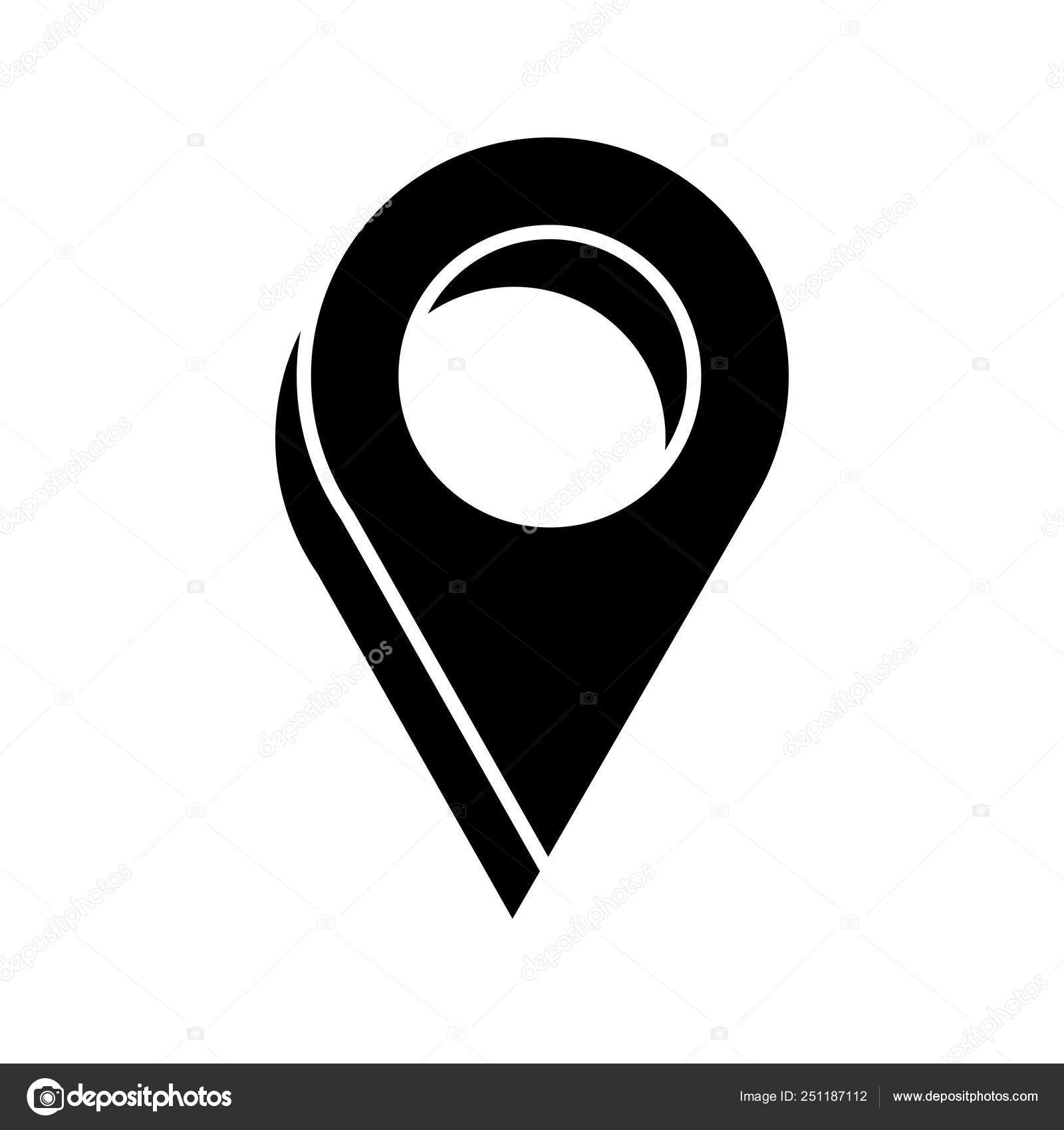 Image vectorielle Silhouette carte de localisation symbole à ...