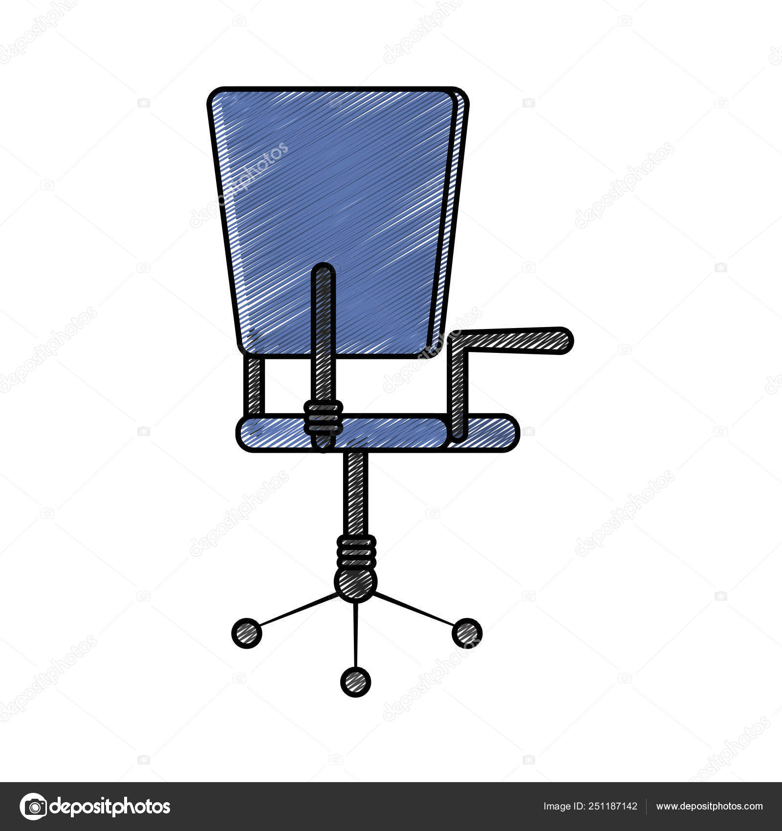 Diseño de silla aislada Vector de stock #251187142 de ©stockgiu