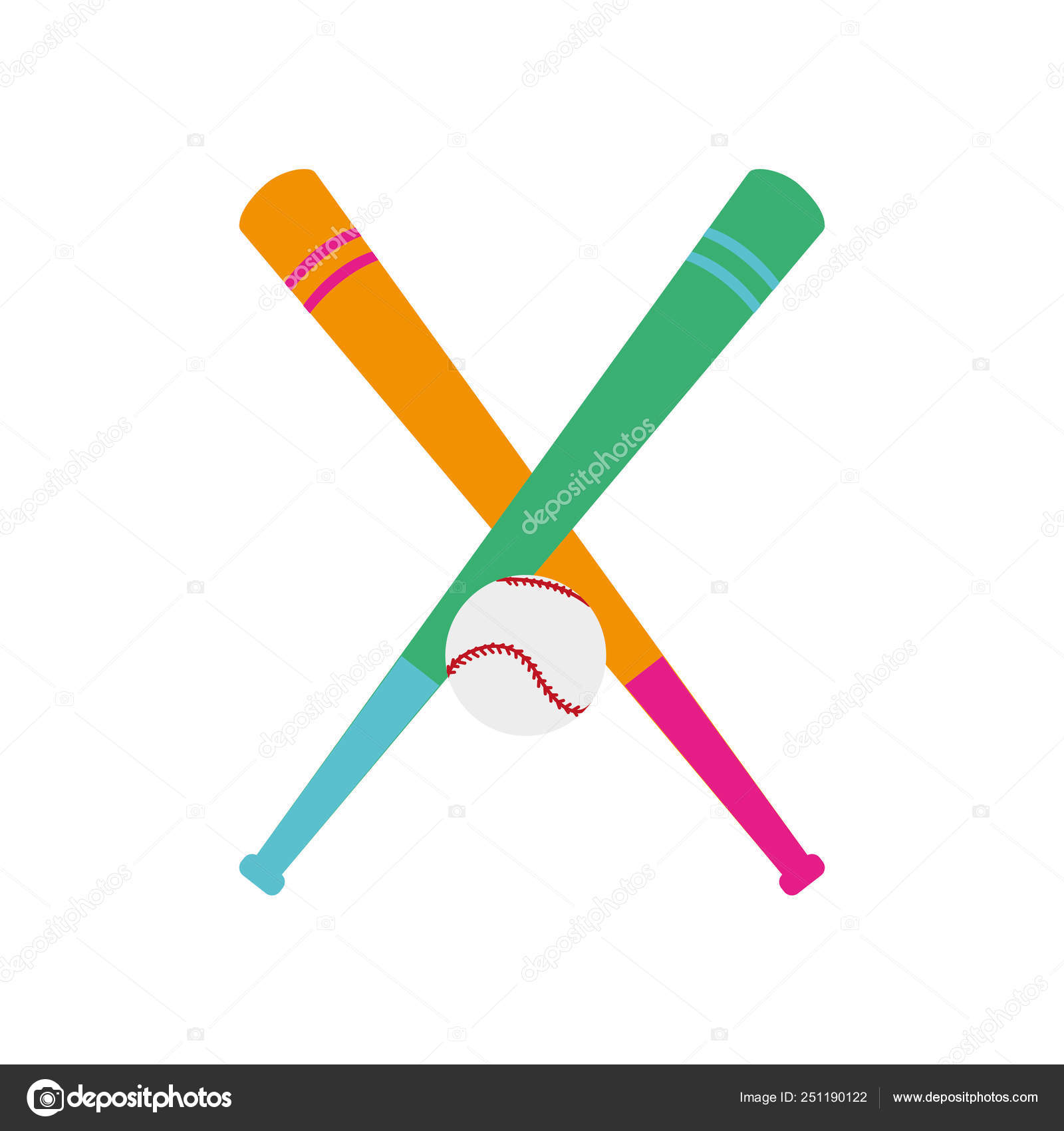 Desain pemukul baseball Vektor Stok oleh ©stockgiu 251190122