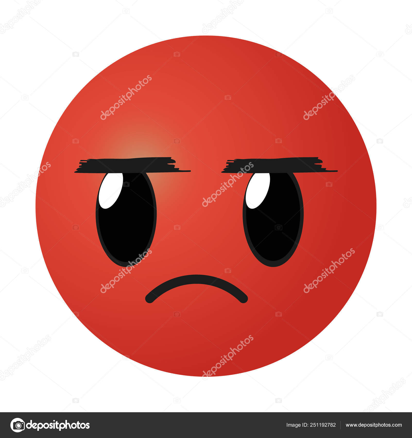 Expresión emoji gesto rojo cara molesta Vector de stock por ©stockgiu ...