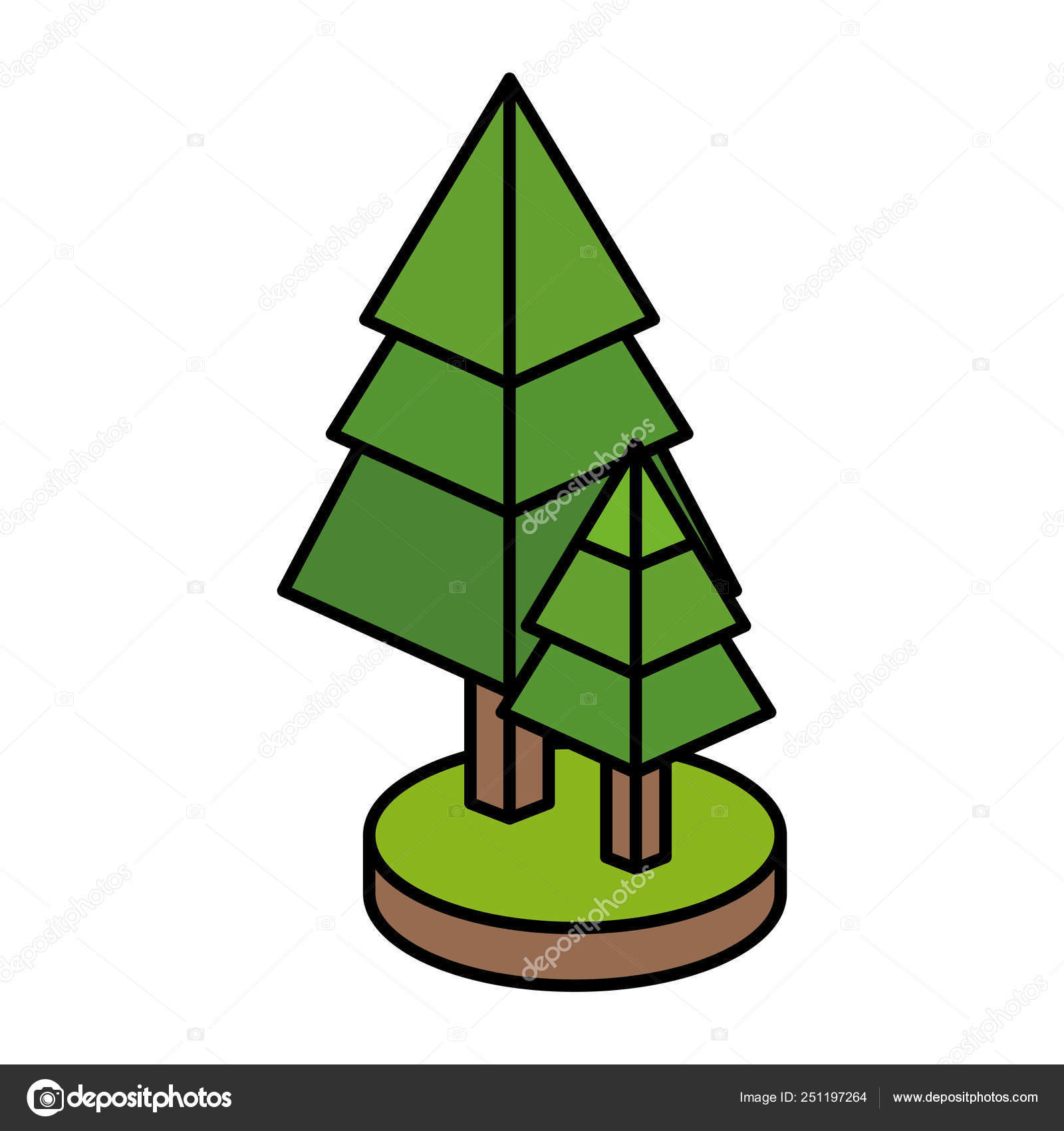 Pine tree design Stock Vector by ©stockgiu 251197264