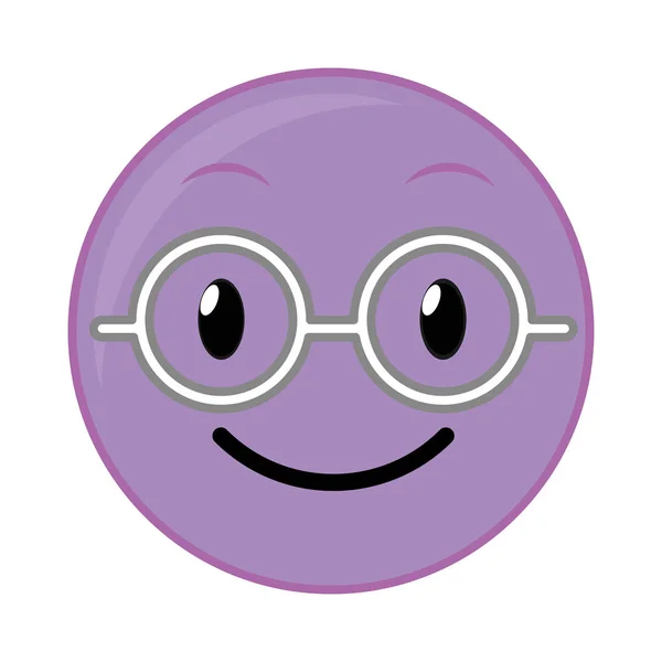 Purple Cool Surprised Face Gesture Symbol Expression Vector ...