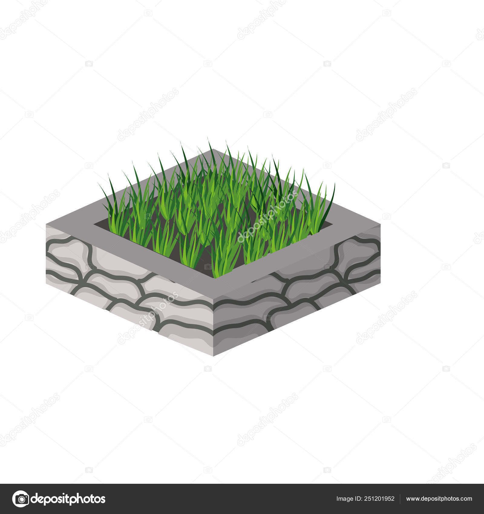 Isometric grass design Stock Vector Image by ©stockgiu #251201952