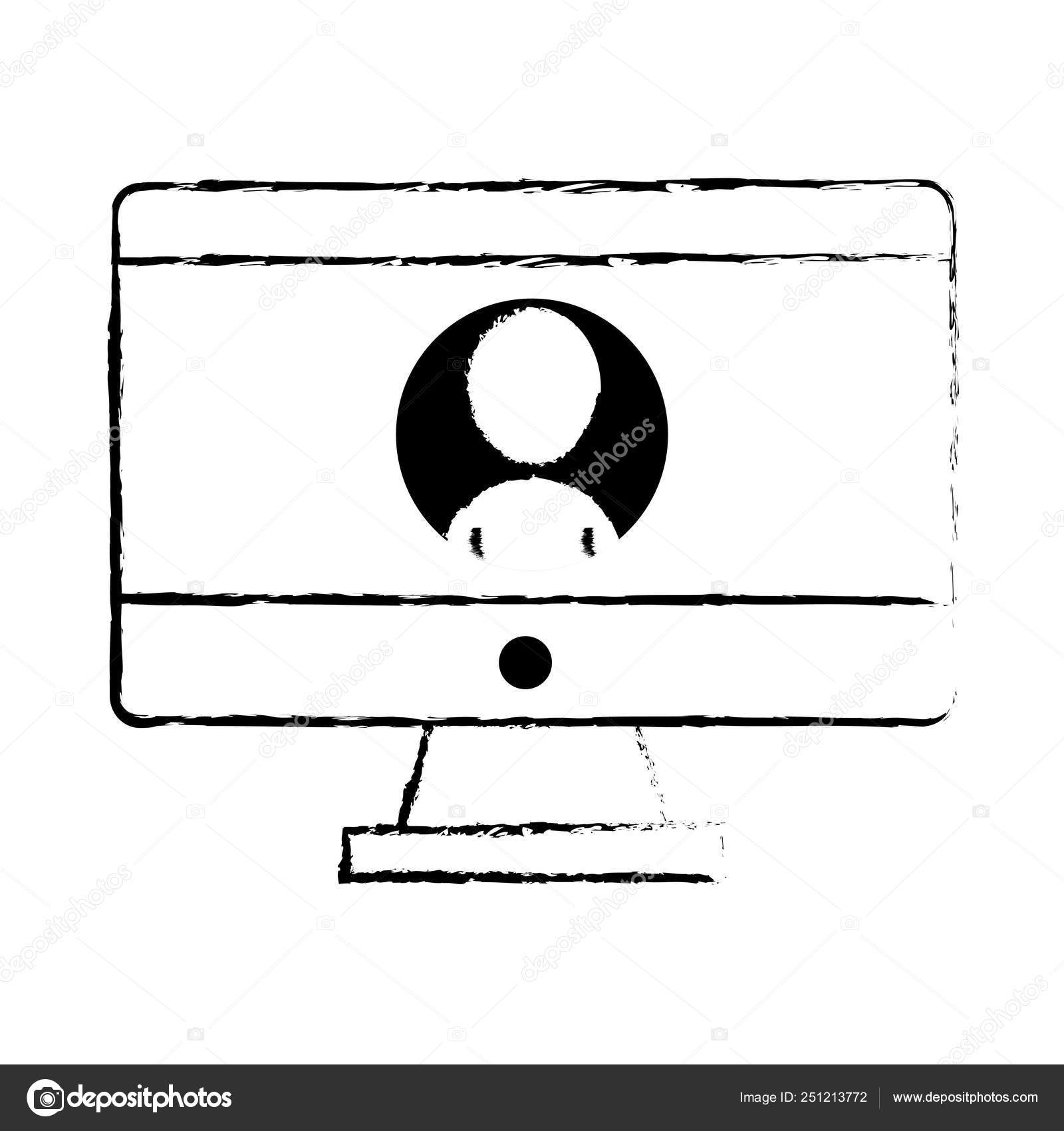 Computer and user design Stock Vector by ©stockgiu 251213772