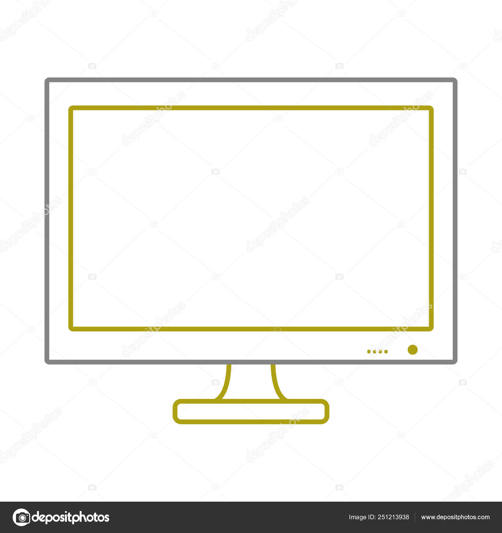 Yellow line electronic screen computer technology Stock Vector by ...