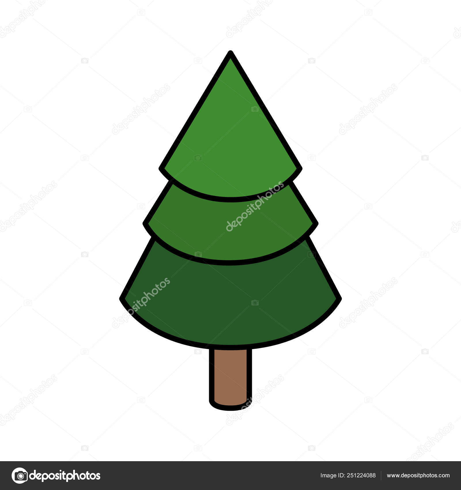 Pine tree design Stock Vector by ©stockgiu 251224088