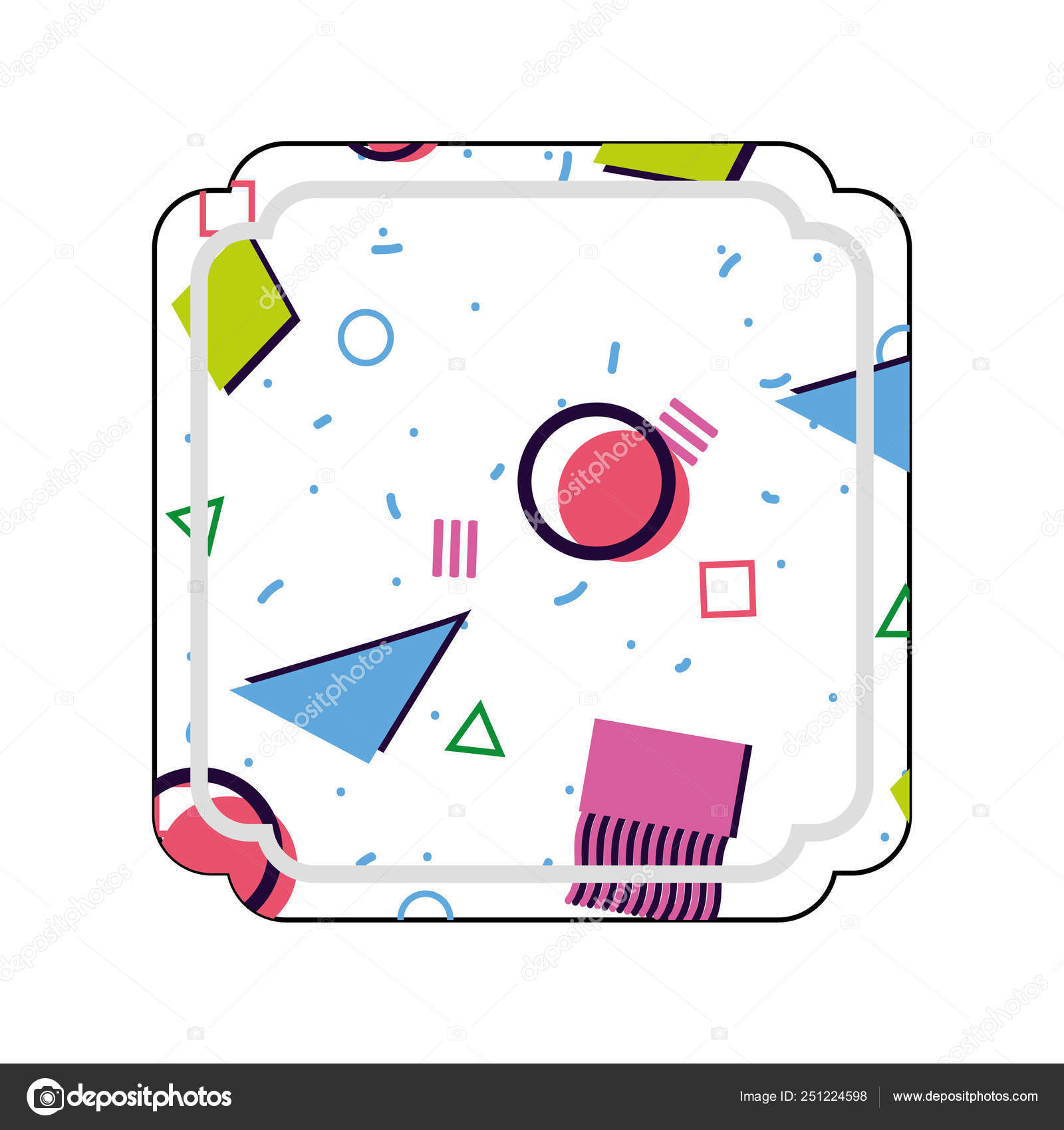 Memphis style frame Stock Vector Image by ©stockgiu #251224598