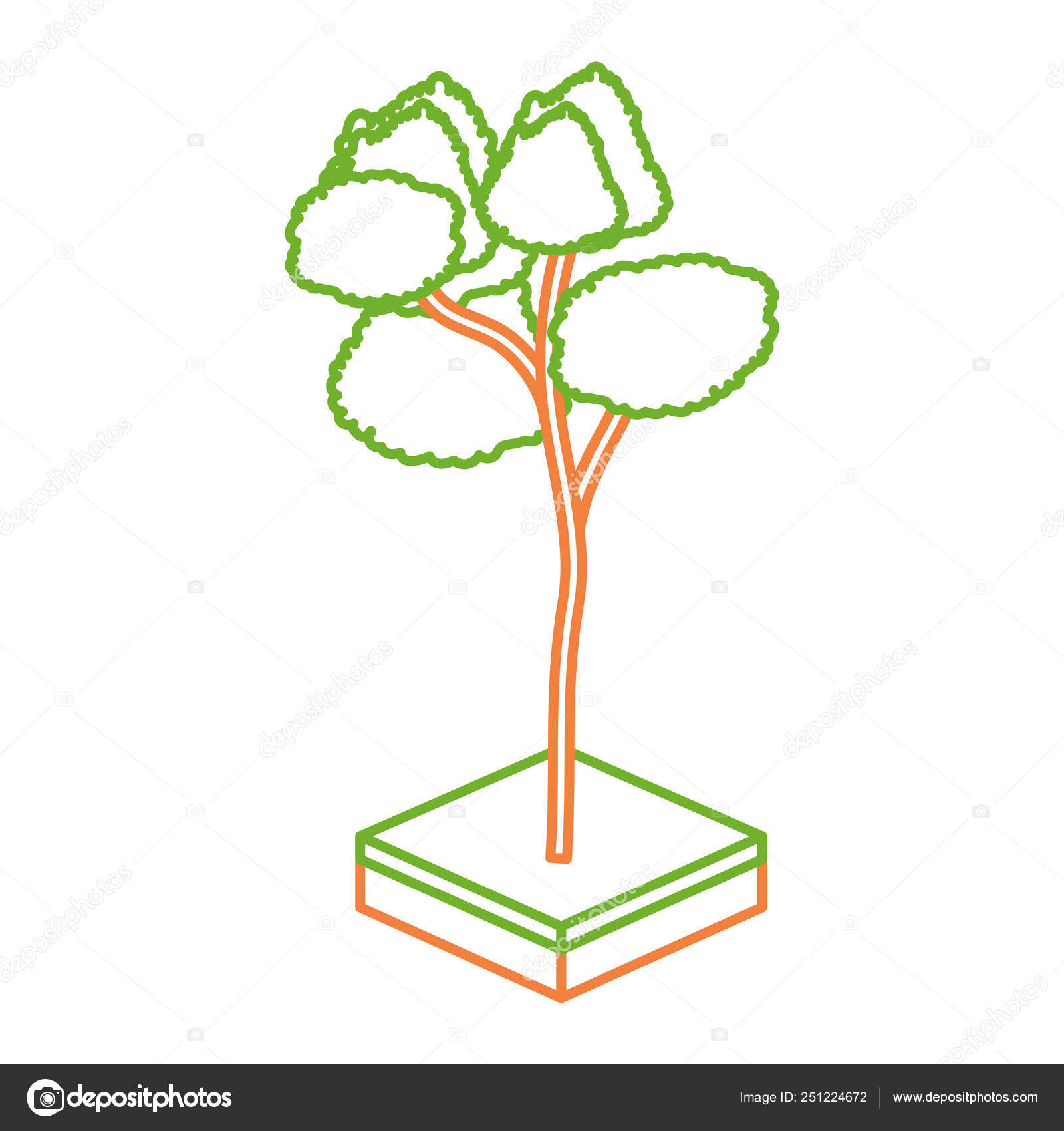 Isometric tree design Stock Vector by ©stockgiu 251224672