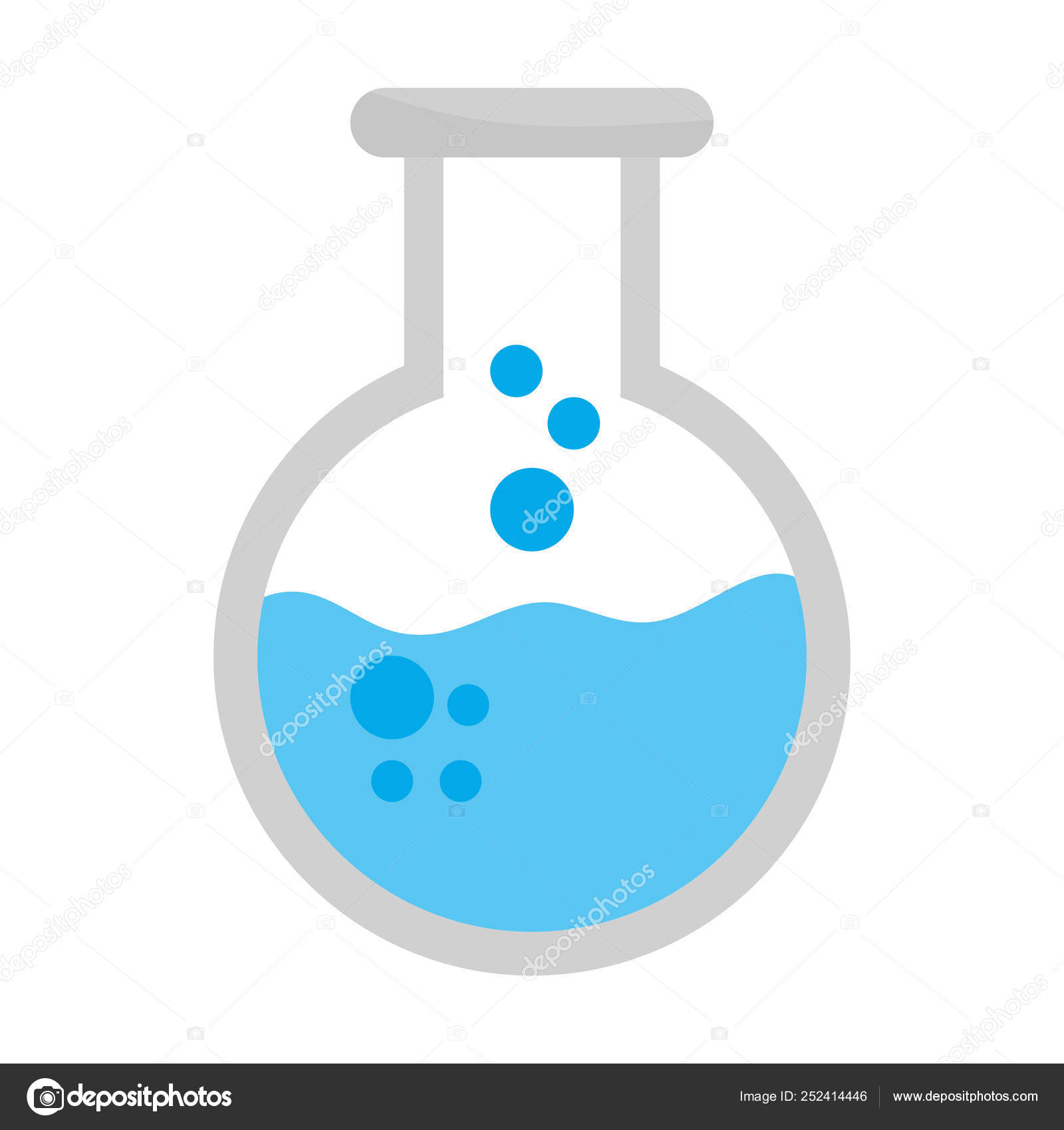 Química Vaso Precipitados Dibujos Animados Vector Ilustración Diseño ...