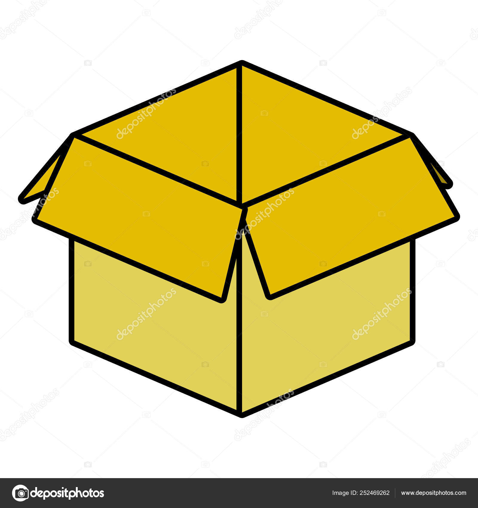Cardboard Box Cartoon Vector Illustration Graphic Design Stock Vector ...