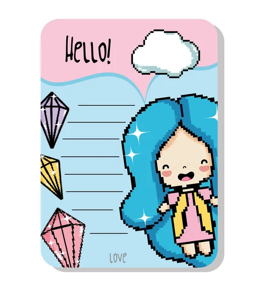 Pixel Arte Papel Notas Mockup Vetor Ilustração Gráfico Design Vetor de ...