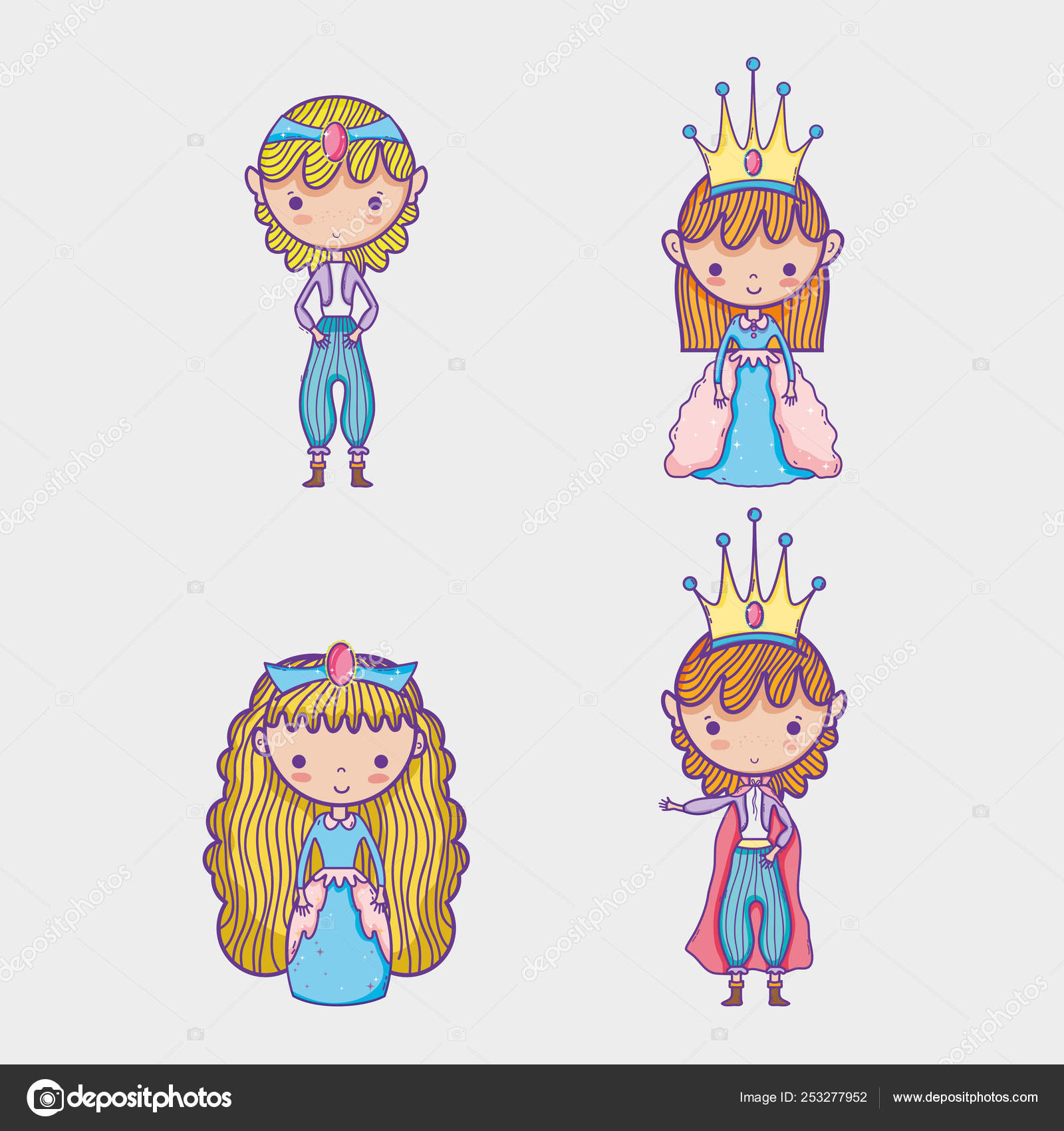 Princess Princess Cartoon Vector Illustration Graphic Pastel Colors ...