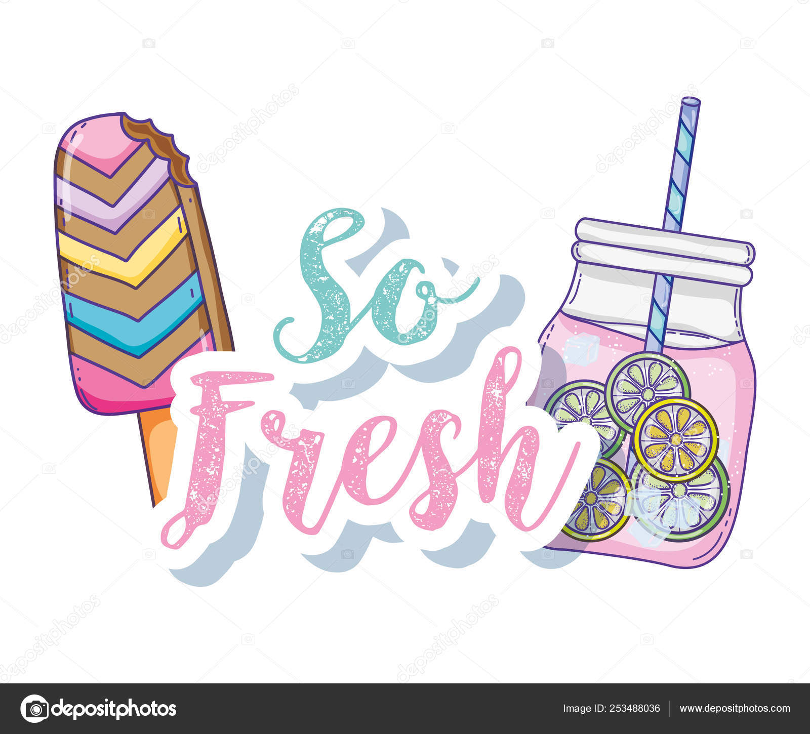 So fresh cute cartoons Stock Vector by ©stockgiu 253488036