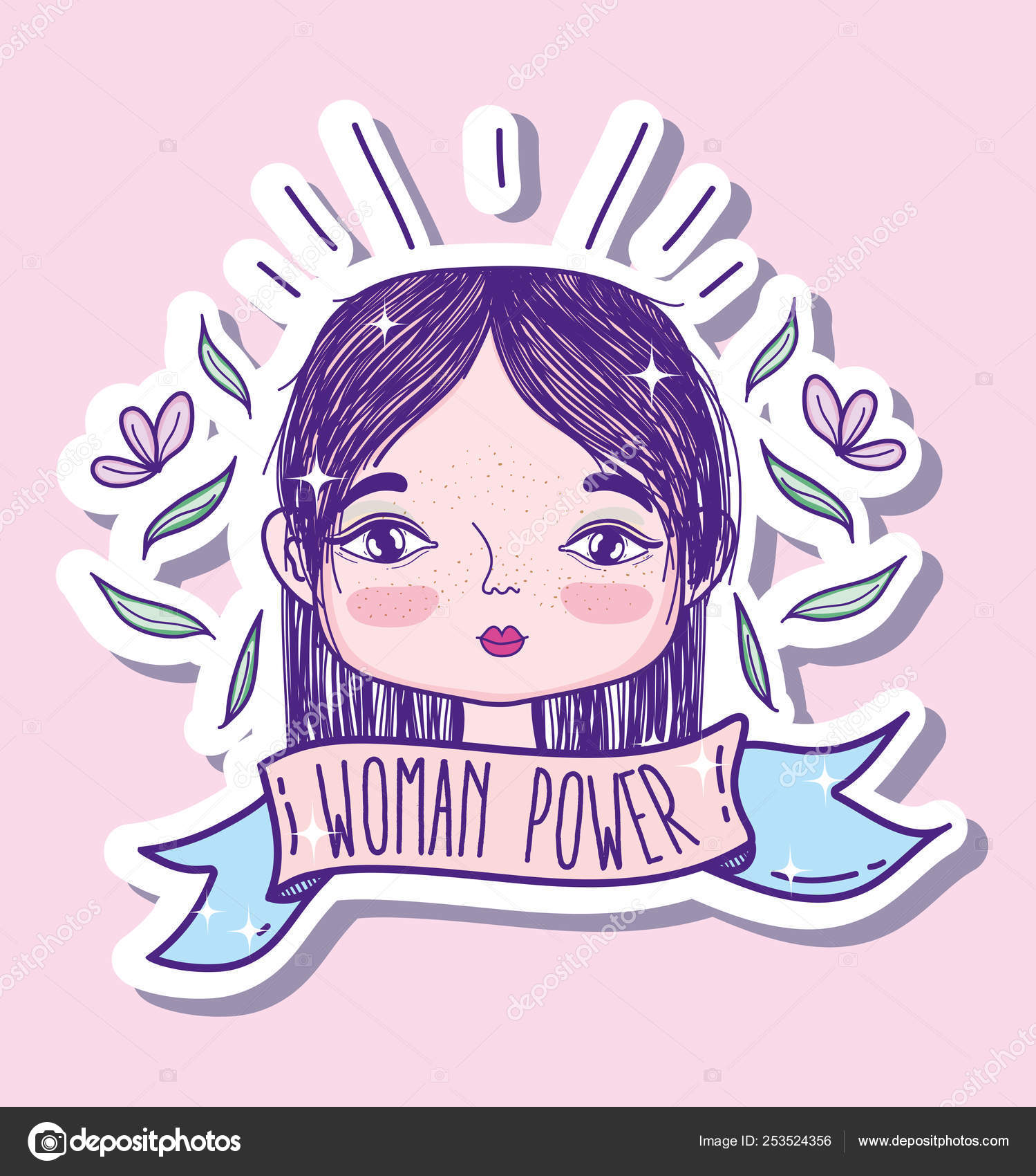 Woman power girl cartoon Stock Vector Image by ©stockgiu #253524356