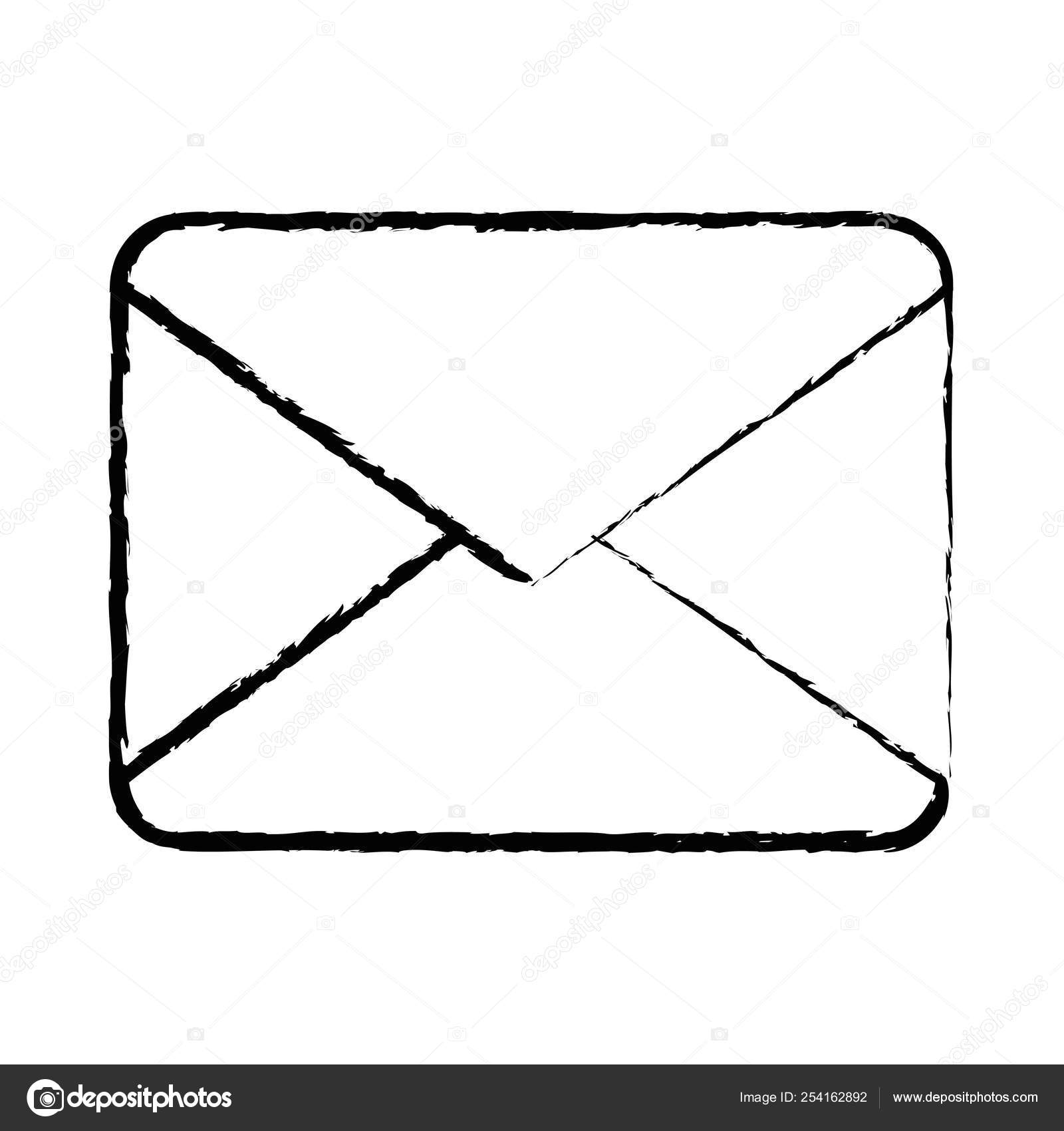Figure letter card message closed with document information Stock ...