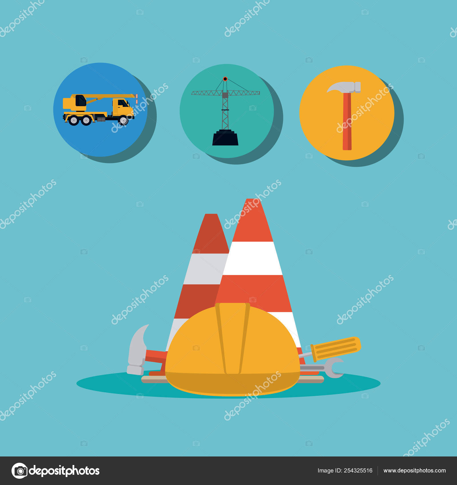 Construction industry concept Stock Vector by ©stockgiu 254325516